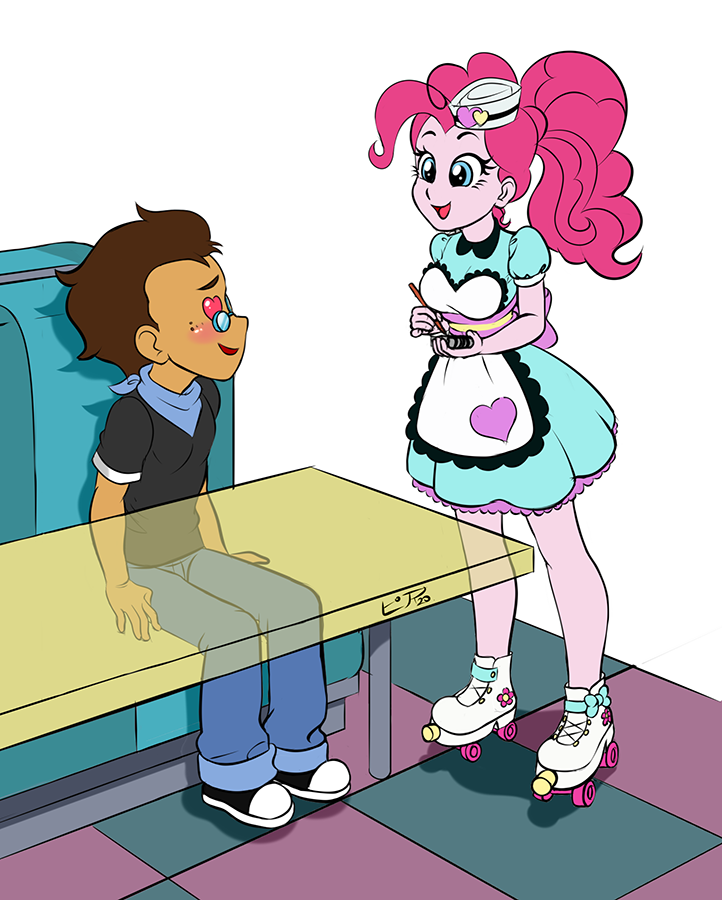 #2430936 - safe, artist:pia-sama, pinkie pie, oc, oc:copper plume ...