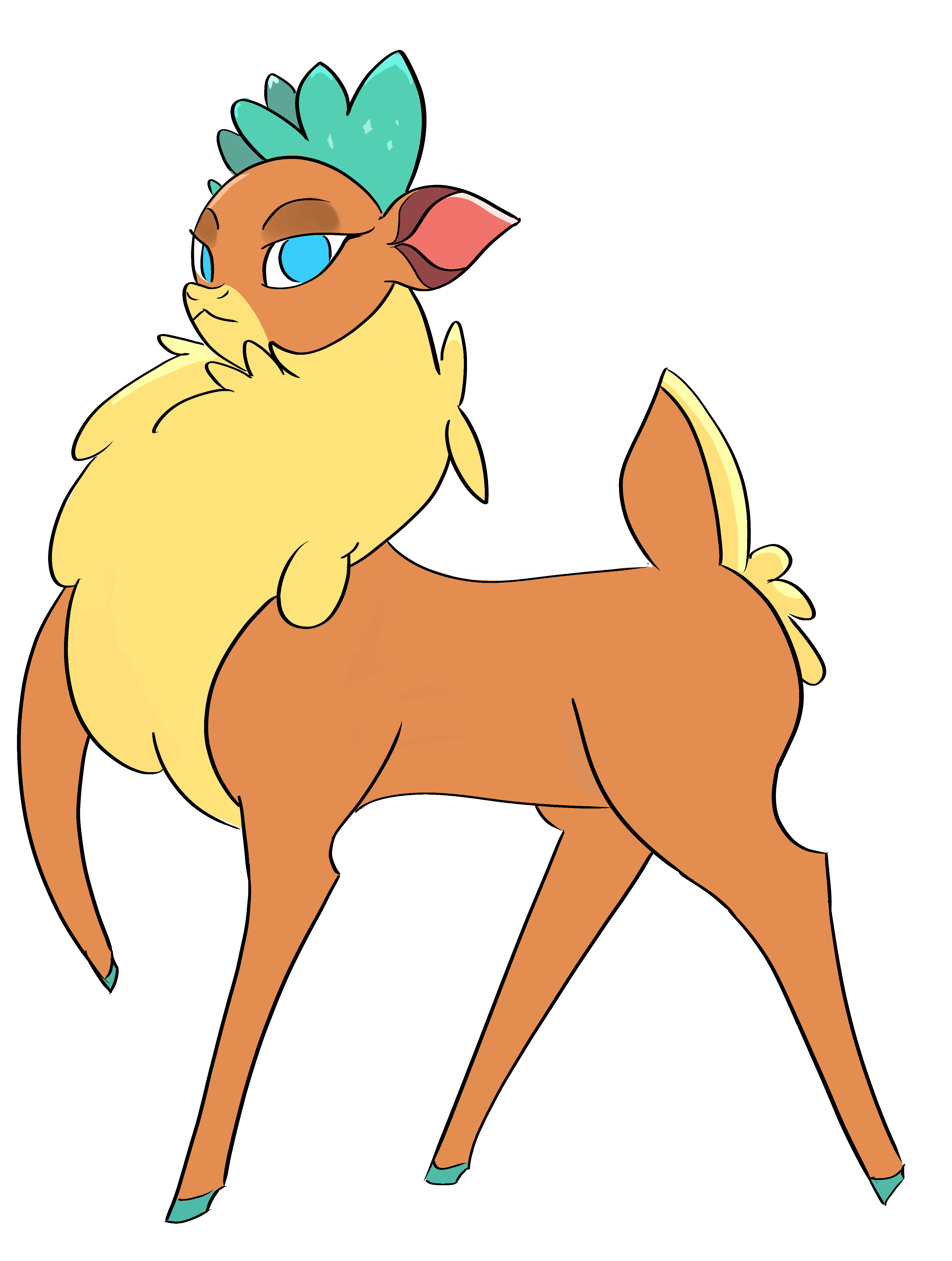 #2431317 - safe, artist:farfus, velvet (tfh), deer, reindeer, them's ...