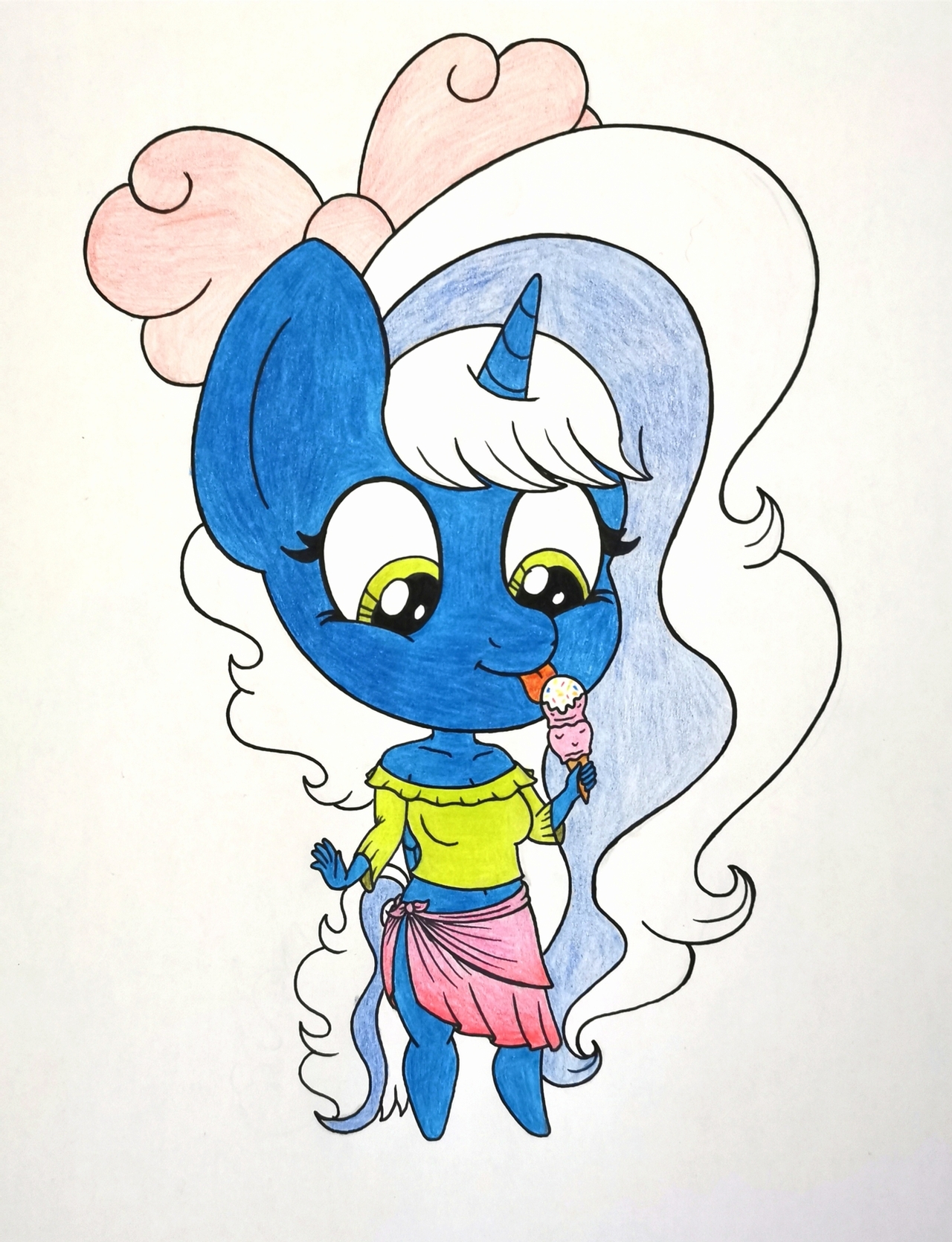 #2434755 - safe, artist:ljcaffie, oc, oc only, oc:fleurbelle, alicorn ...