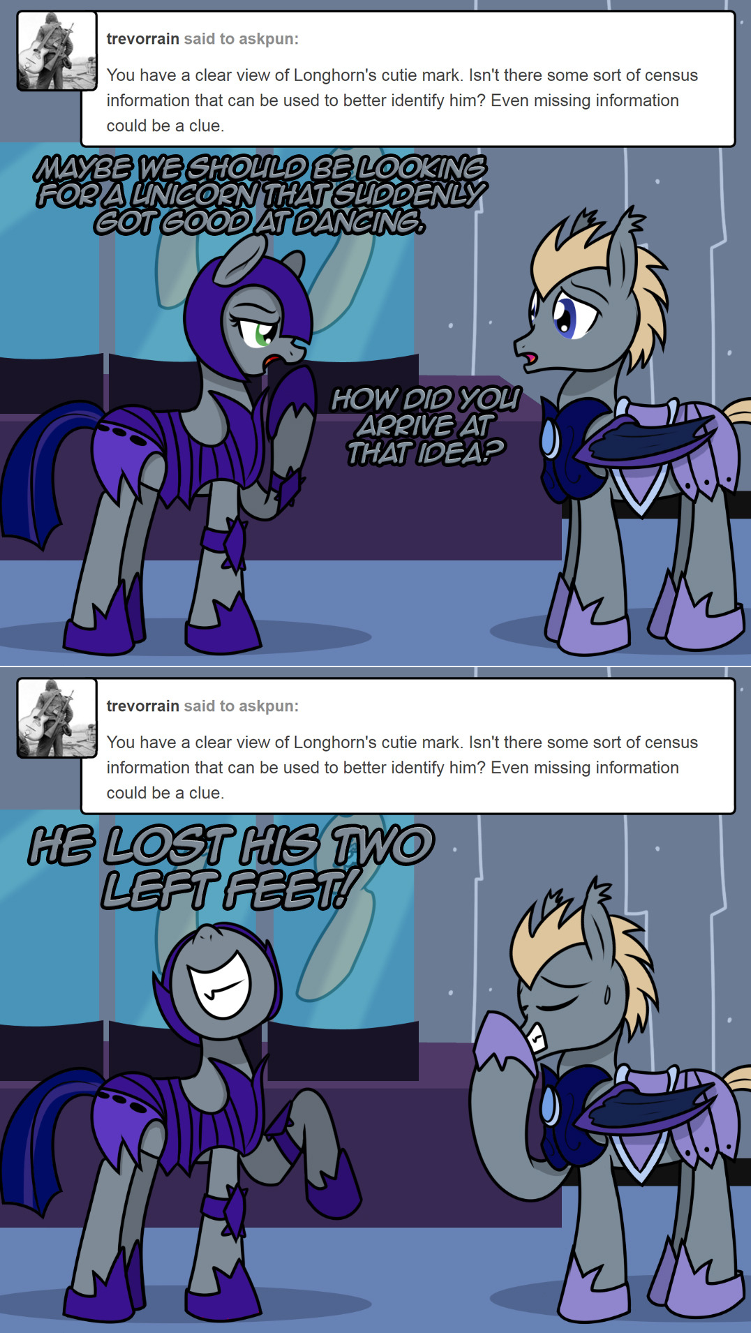 #2447114 - safe, artist:ladyanidraws, oc, oc:adamant, oc:pun, pony, ask ...