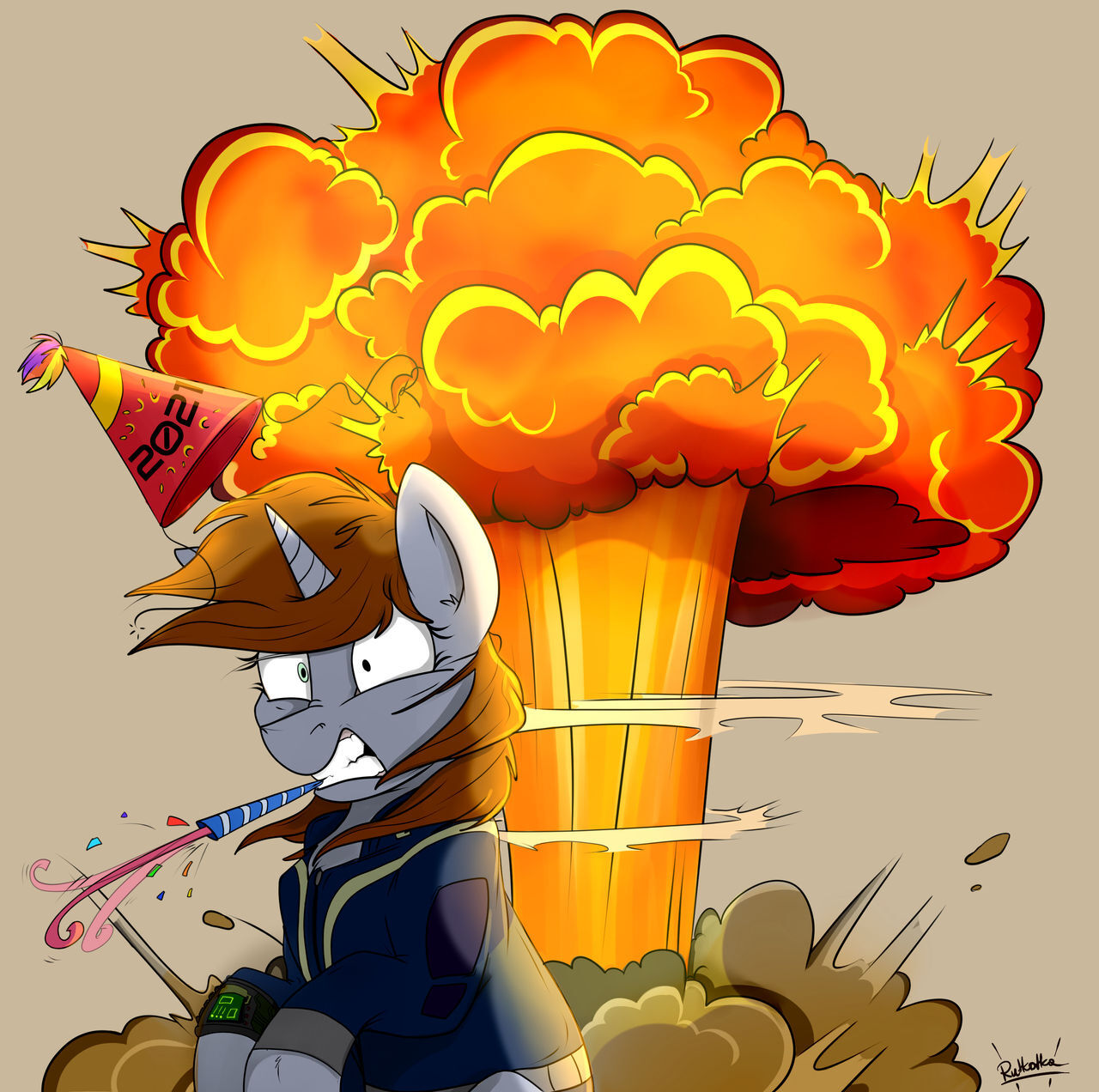 #2520953 - safe, artist:rutkotka, oc, oc only, oc:littlepip, pony ...