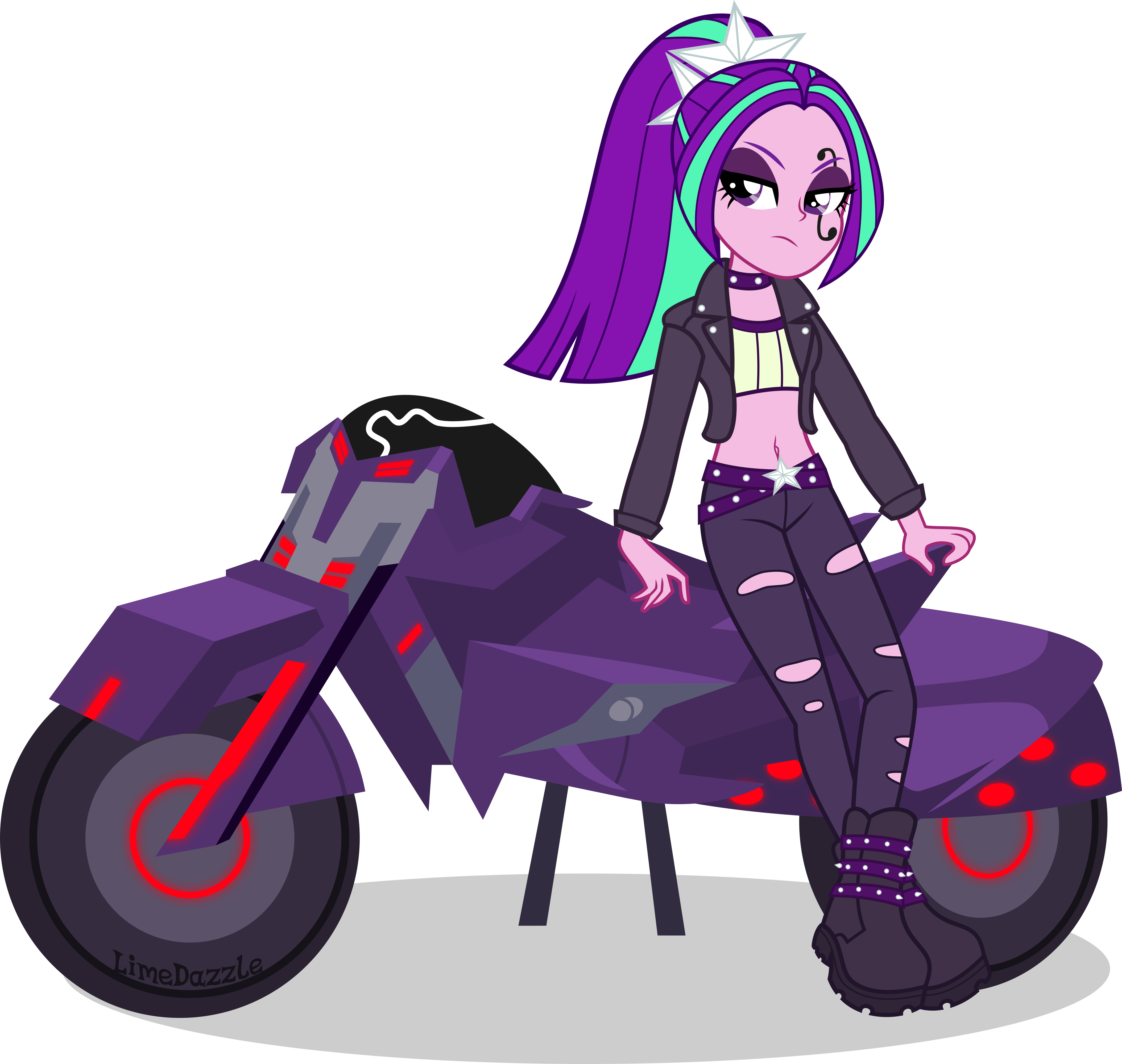 #2528768 - safe, artist:limedazzle, aria blaze, equestria girls, badass ...