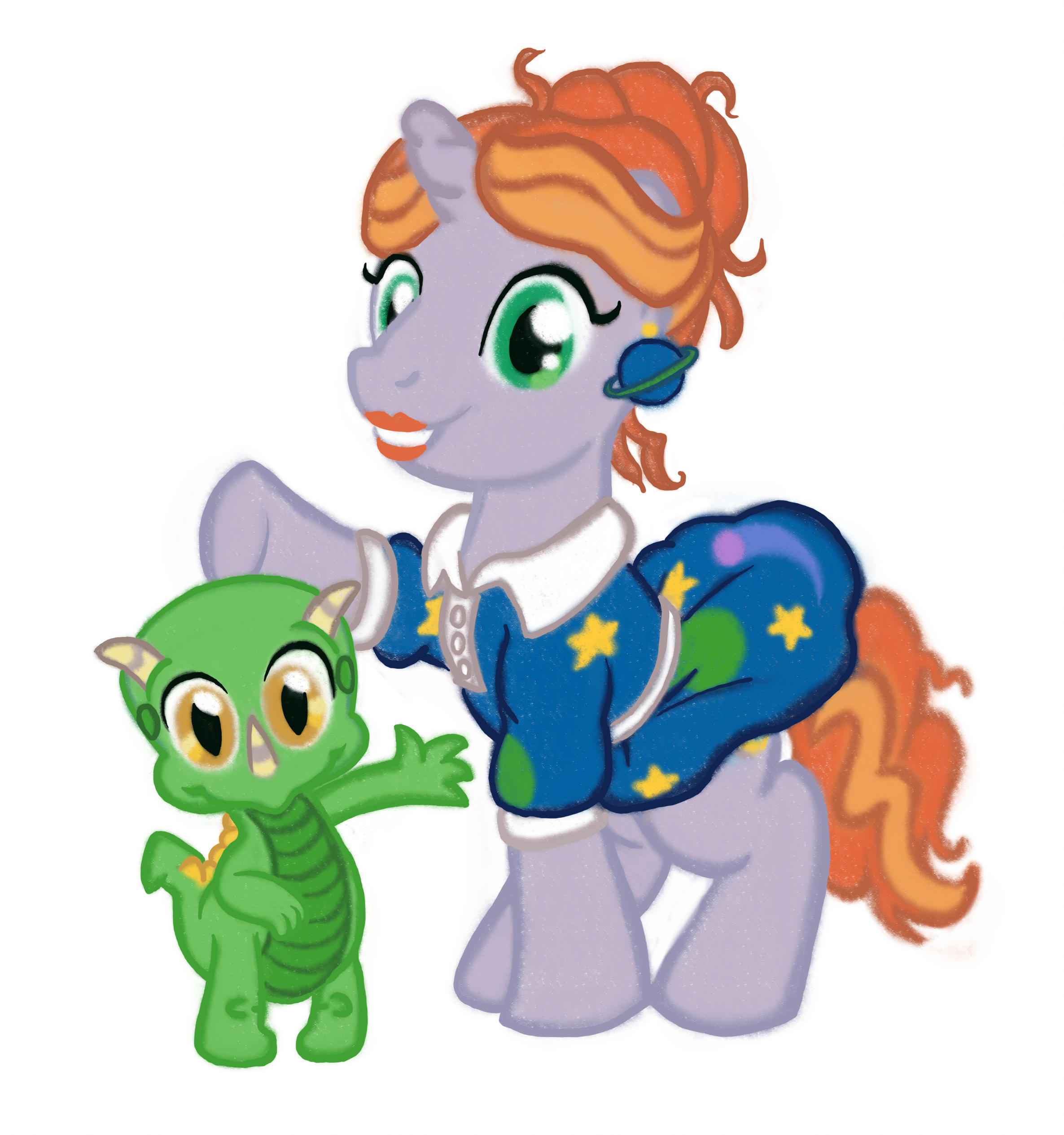 #2524161 - safe, artist:runicrhyme, dragon, pony, unicorn, dragonified ...