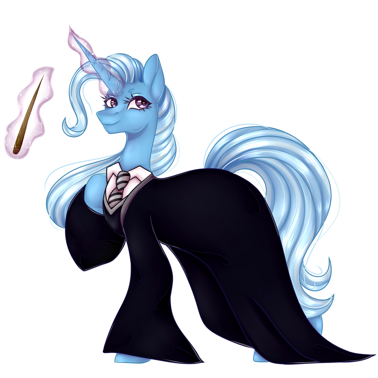 #2721600 - safe, artist:sombralicious, trixie, pony, unicorn, clothes ...