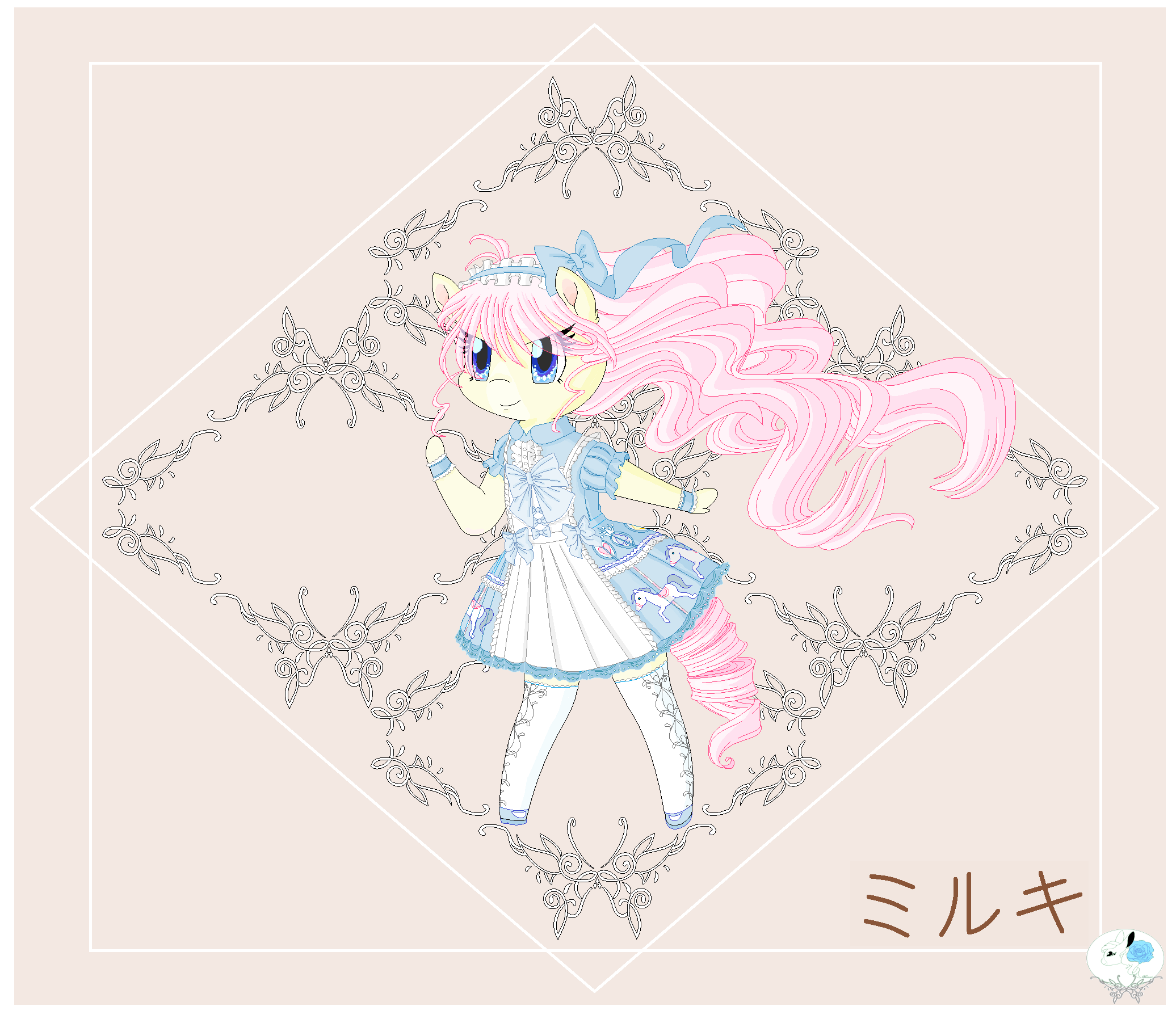 #2727193 - safe, artist:mana minori, milky, earth pony, pony, g1 ...