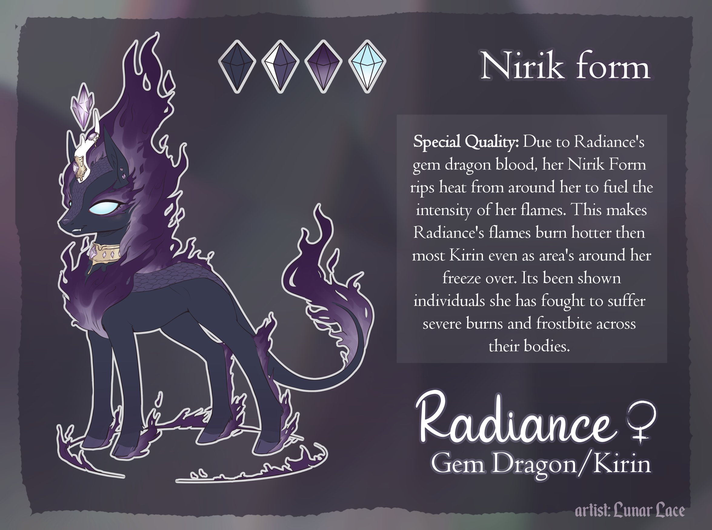 #2729191 - safe, artist:lunarlacepony, oc, oc:radiance, kirin, nirik, kirin oc, reference sheet ...