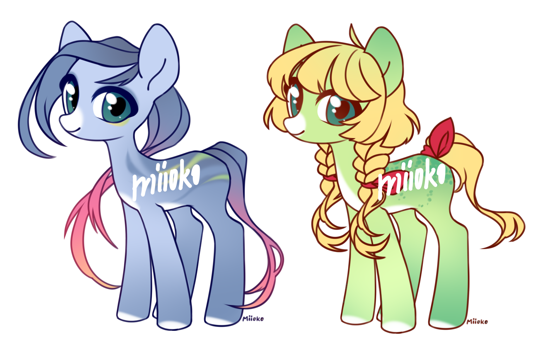 #2731522 - safe, artist:miioko, oc, oc only, earth pony, pony, braid ...