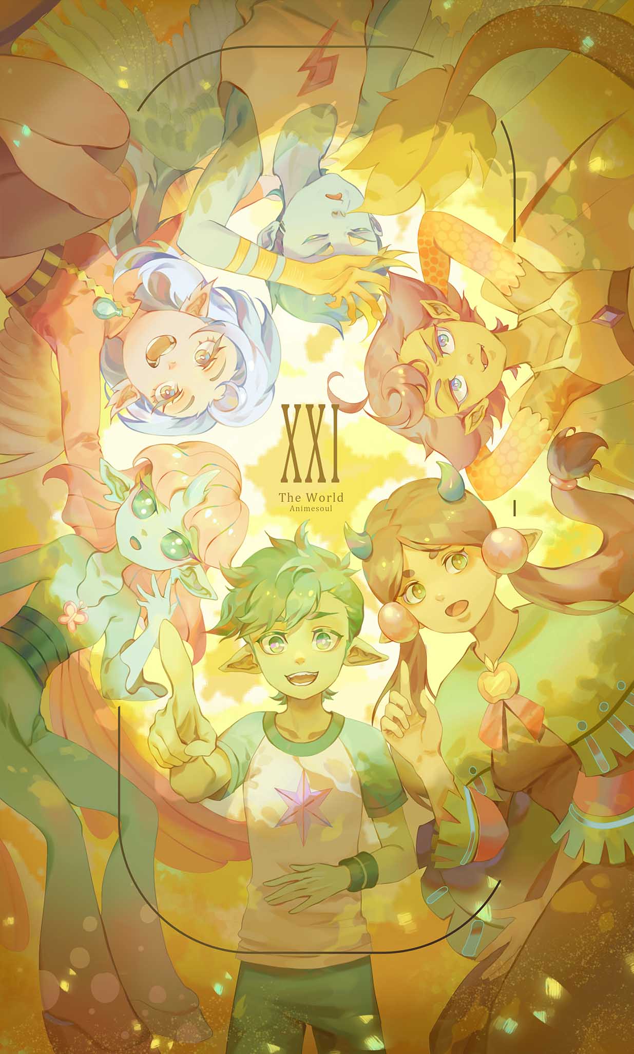 #2715682 - safe, artist:animesoul, gallus, ocellus, sandbar ...