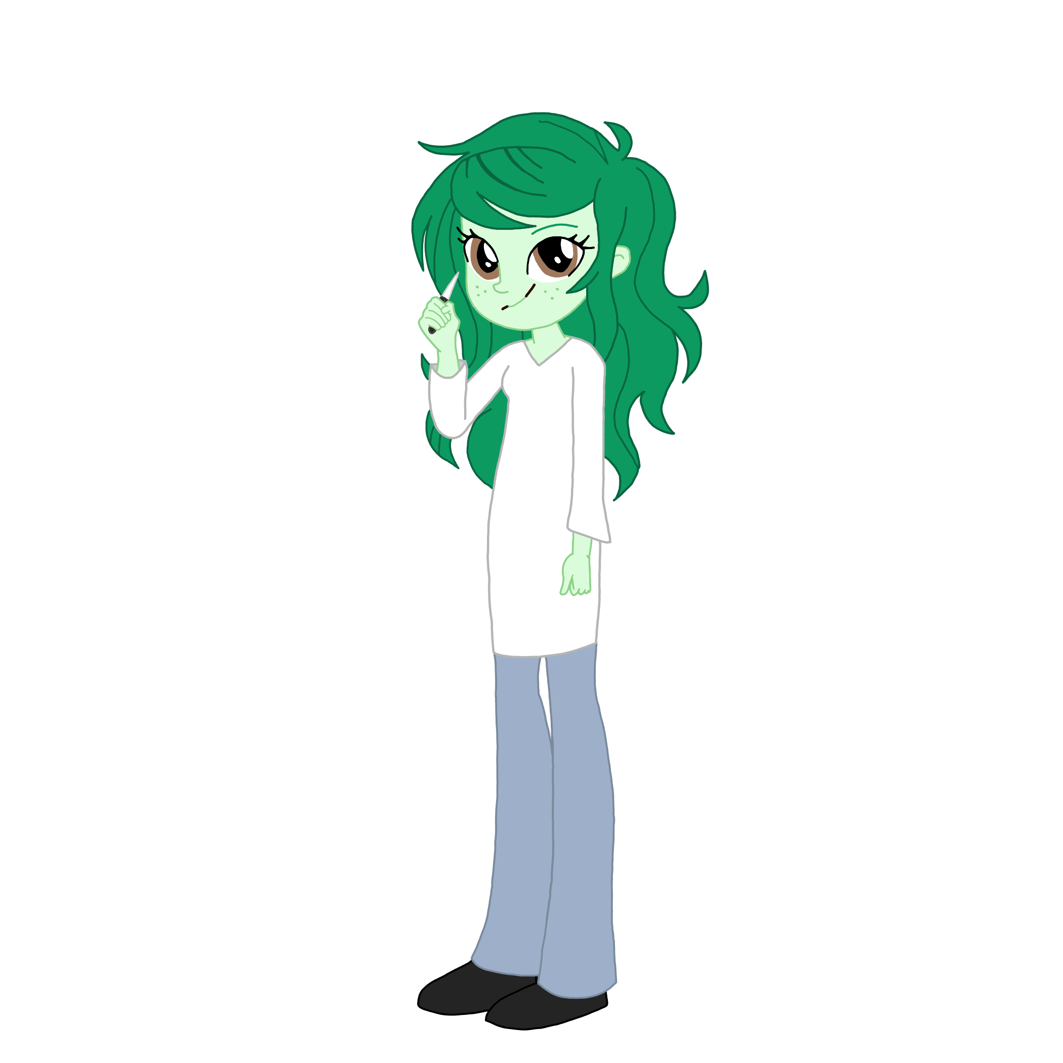 #2744977 - safe, artist:chanyhuman, wallflower blush, cryptid, original ...