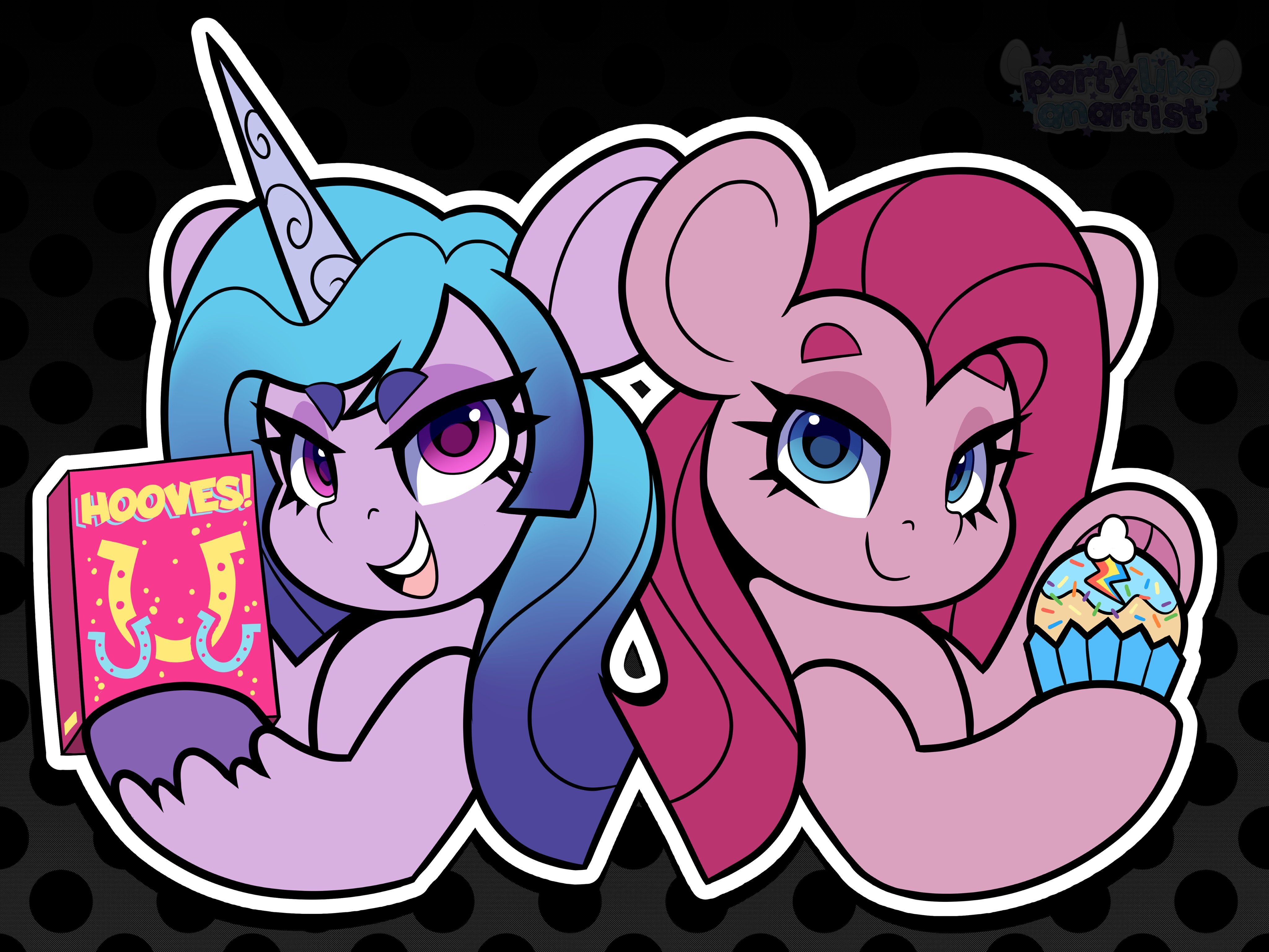 #2747129 - safe, artist:partylikeanartist, izzy moonbow, pinkie pie ...