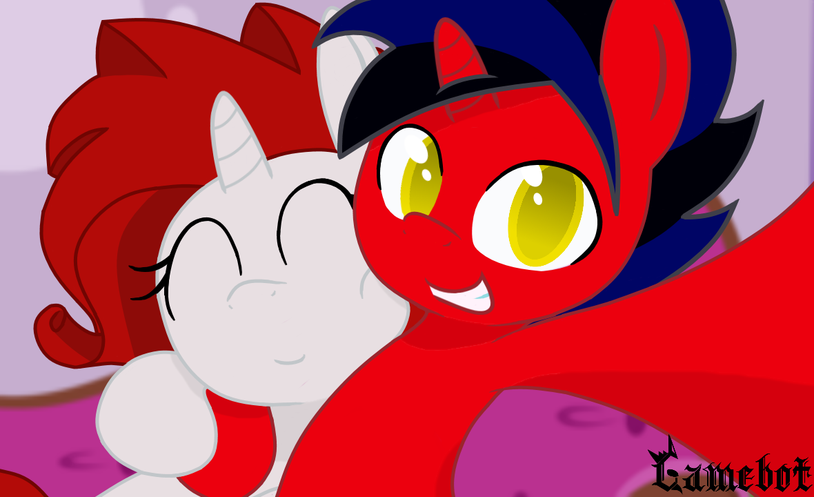 #2749259 - safe, artist:tcgamebot, oc, oc only, oc:eclipse shine, oc:redelina, pony, unicorn ...