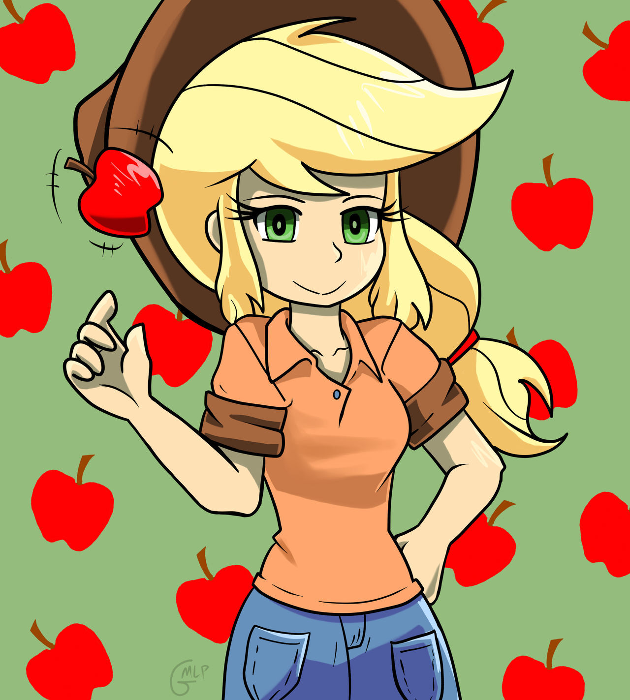 #2765034 - safe, artist:genericmlp, applejack, human, g4, clothes ...