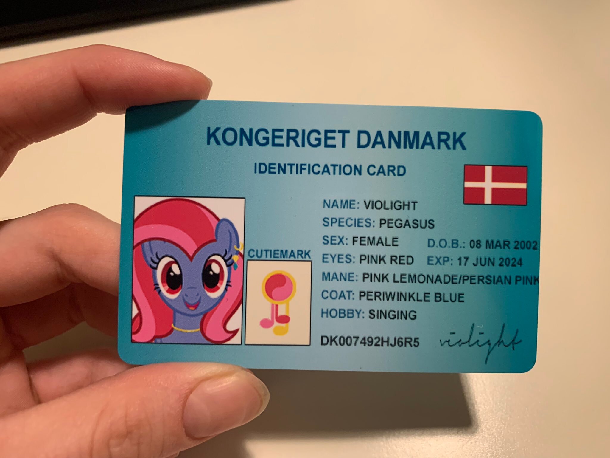 #2765269 - safe, oc, oc:violight, denmark, id card, irl, photo - Derpibooru