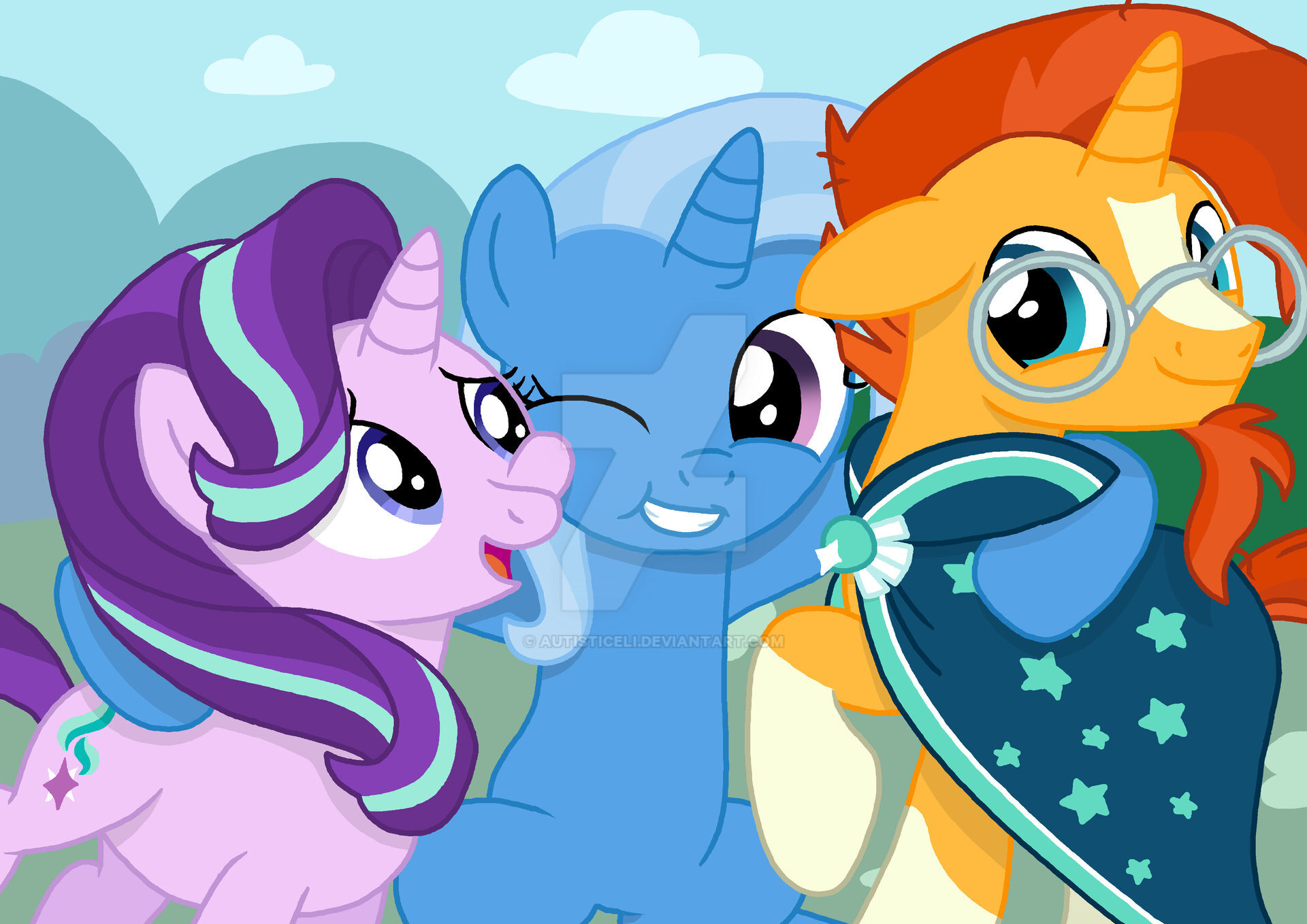 #2767244 - safe, artist:autisticeli, starlight glimmer, sunburst ...