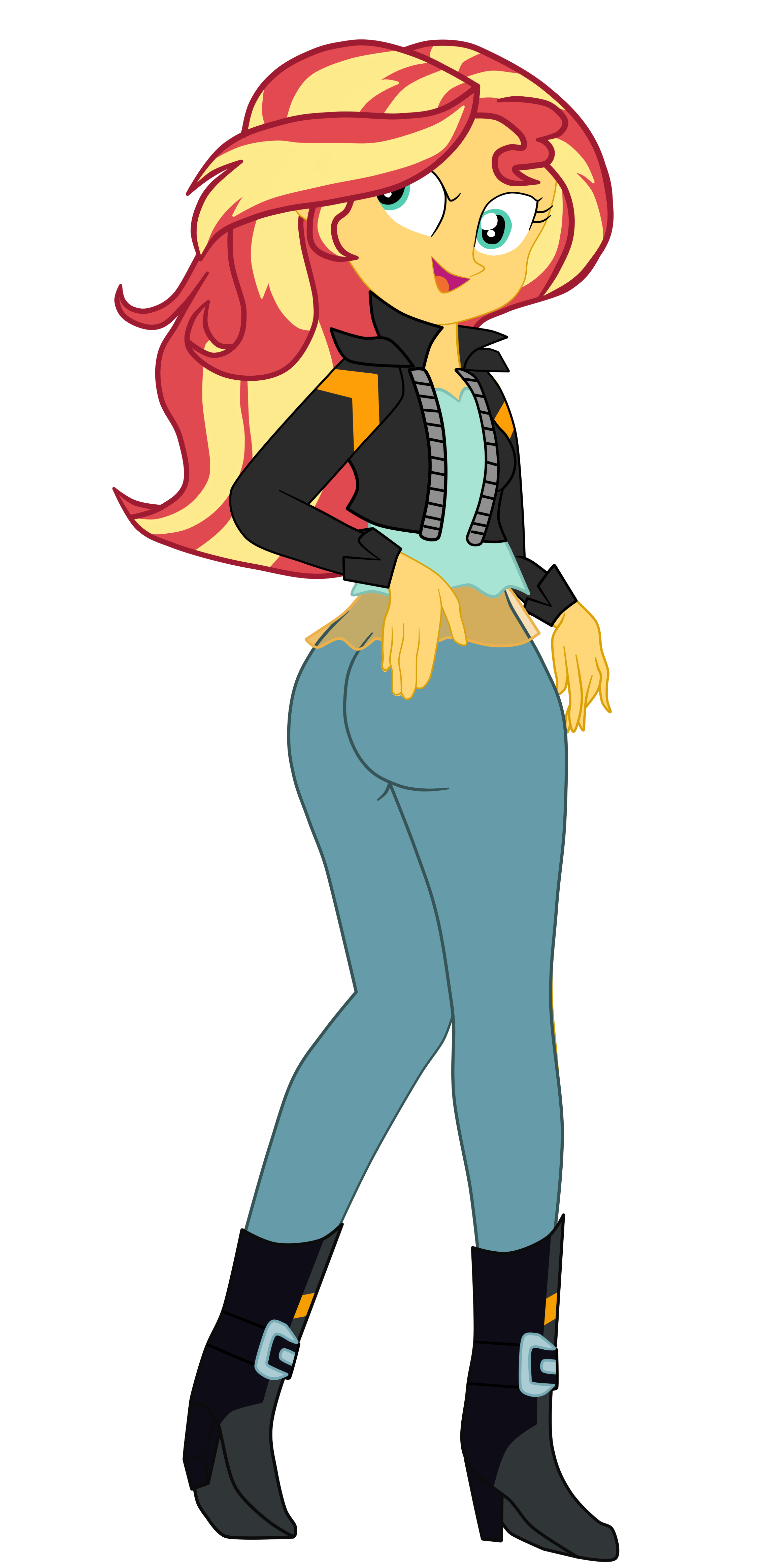 #2761426 - safe, artist:gmaplay, sunset shimmer, equestria girls, ass ...