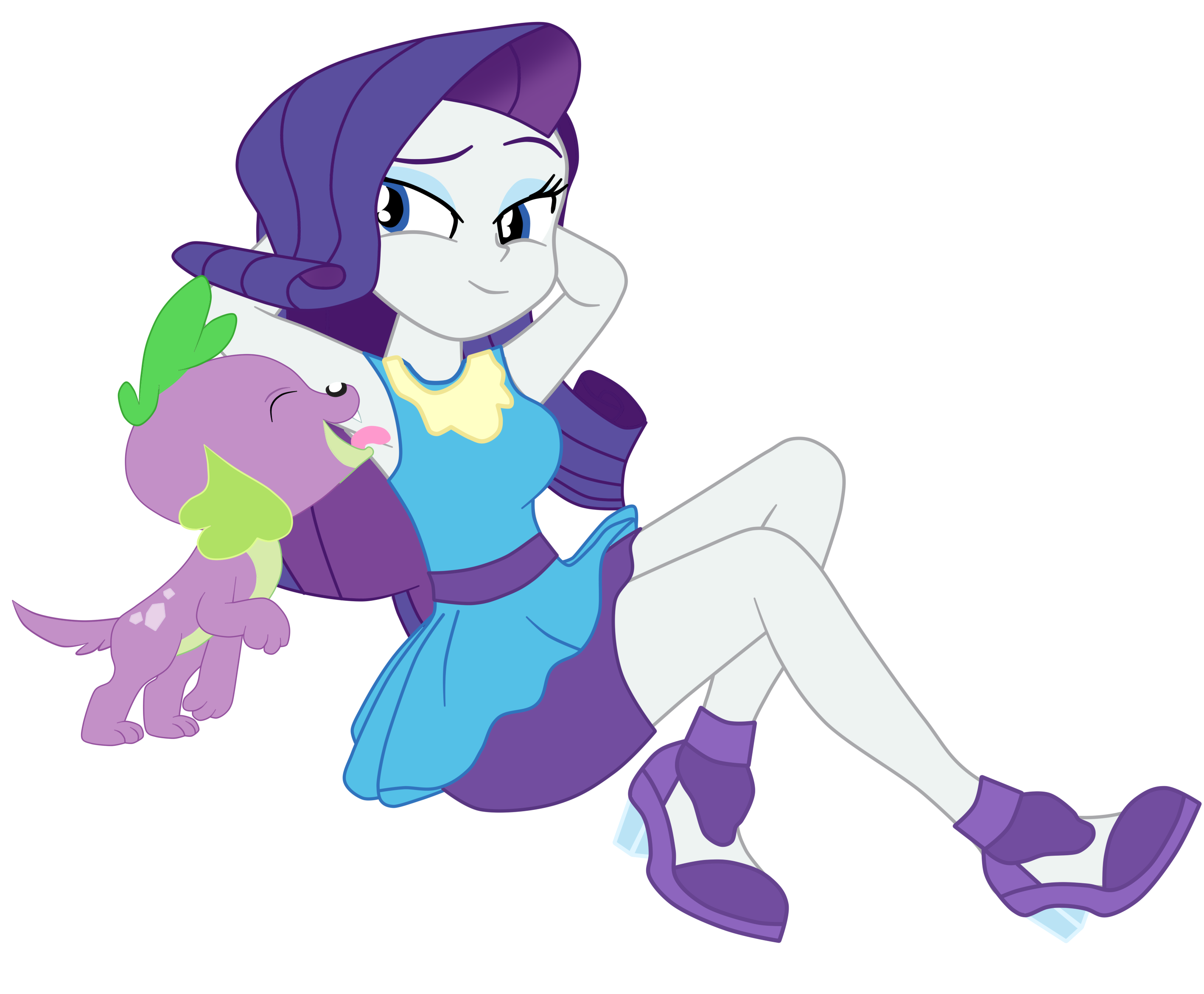 #2761451 - suggestive, artist:gmaplay, rarity, spike, spike the regular ...