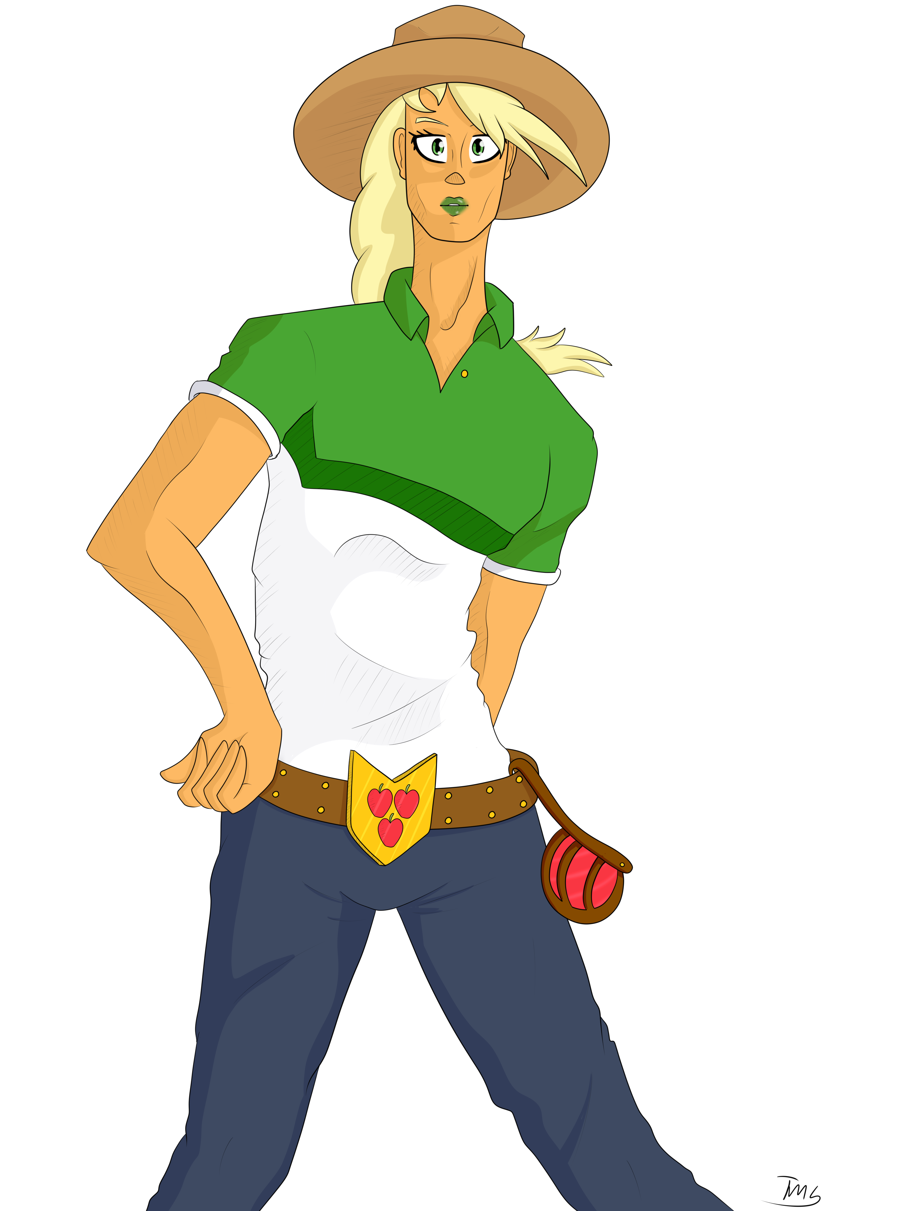 #2550224 - safe, artist:shypuppy, applejack, equestria girls, buff ...