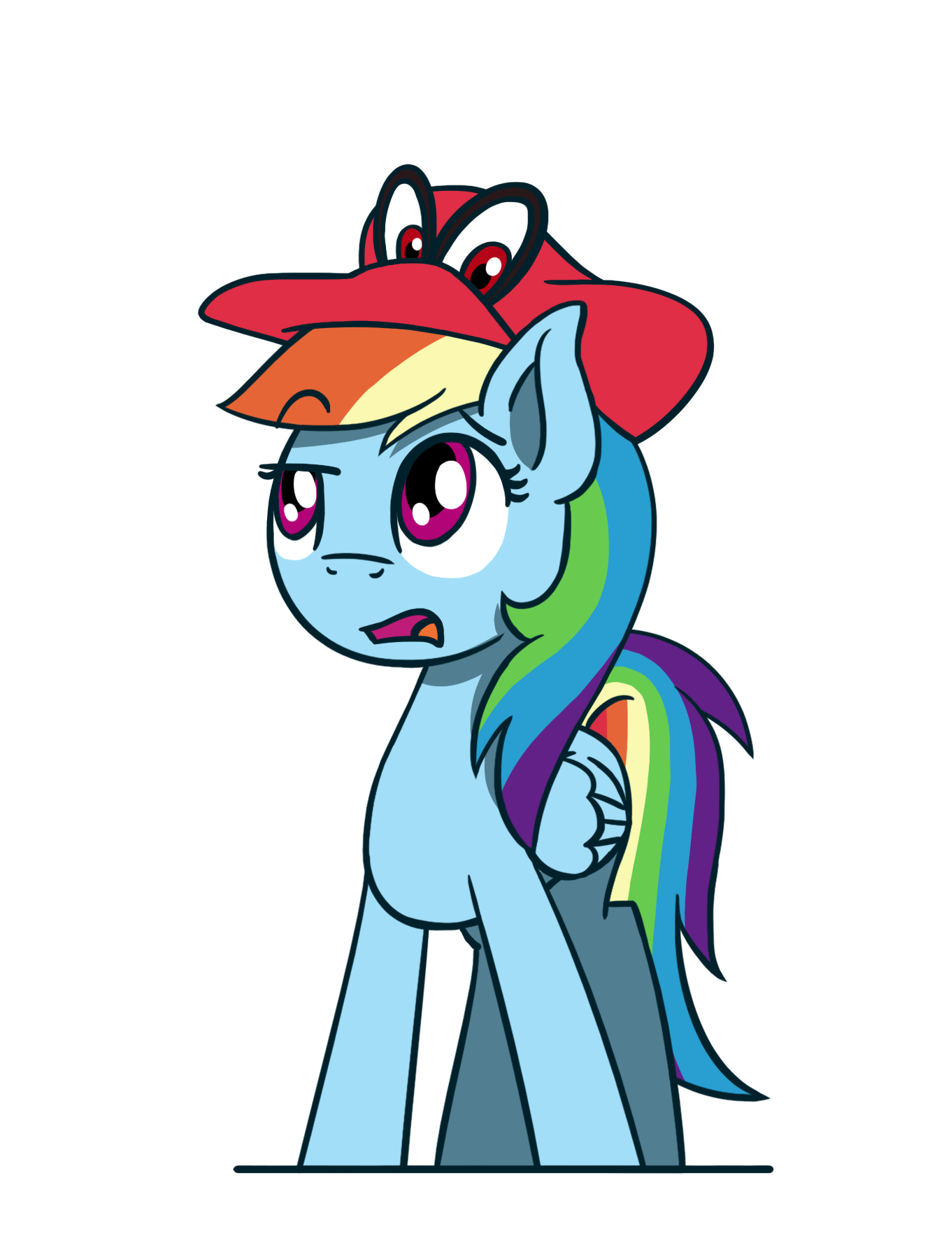 #2542340 - safe, artist:flutterluv, rainbow dash, pegasus, pony, cap ...