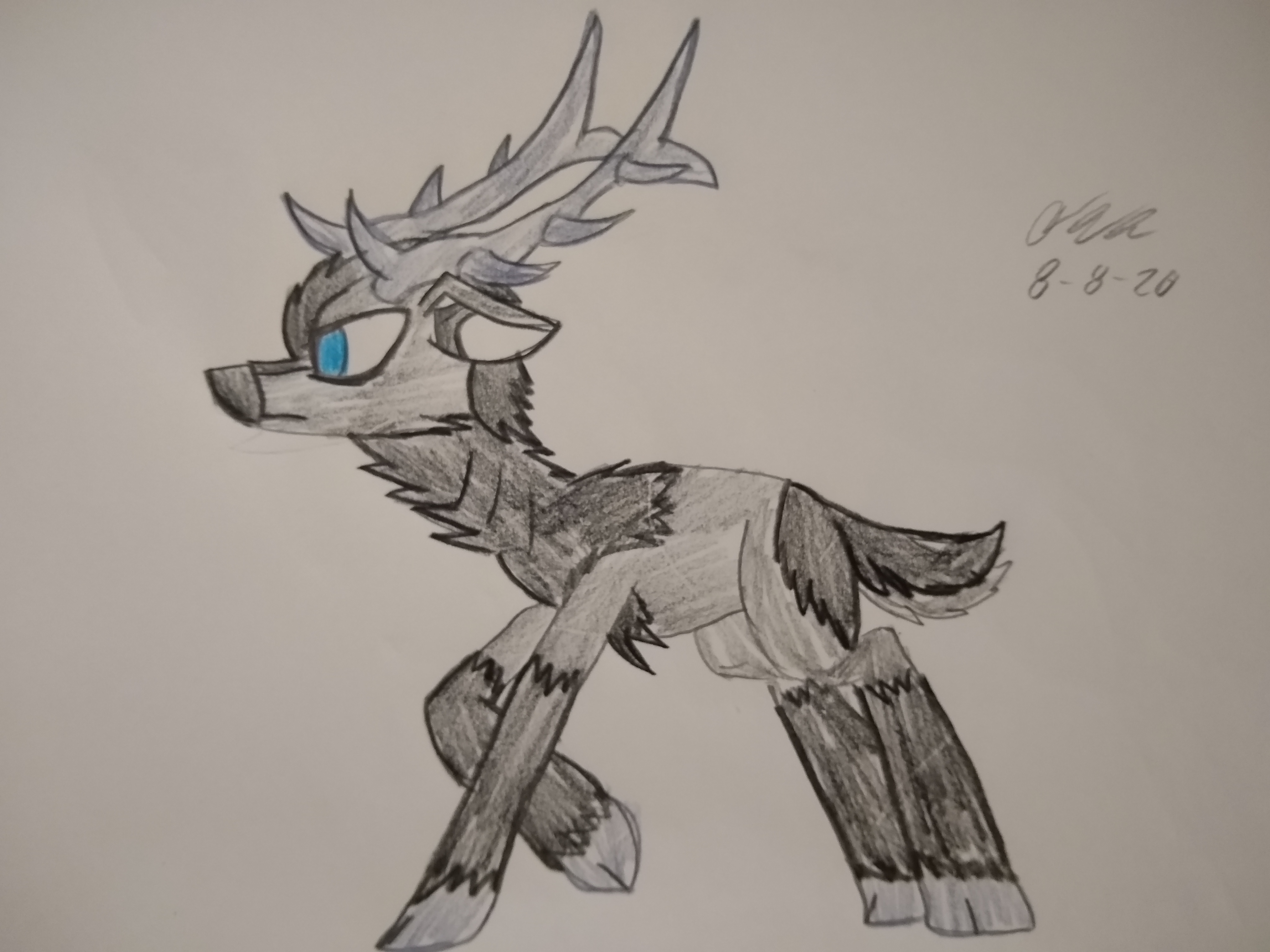 #2562924 - safe, artist:theironwolf45, oc, oc:katata, deer, elk, them's ...