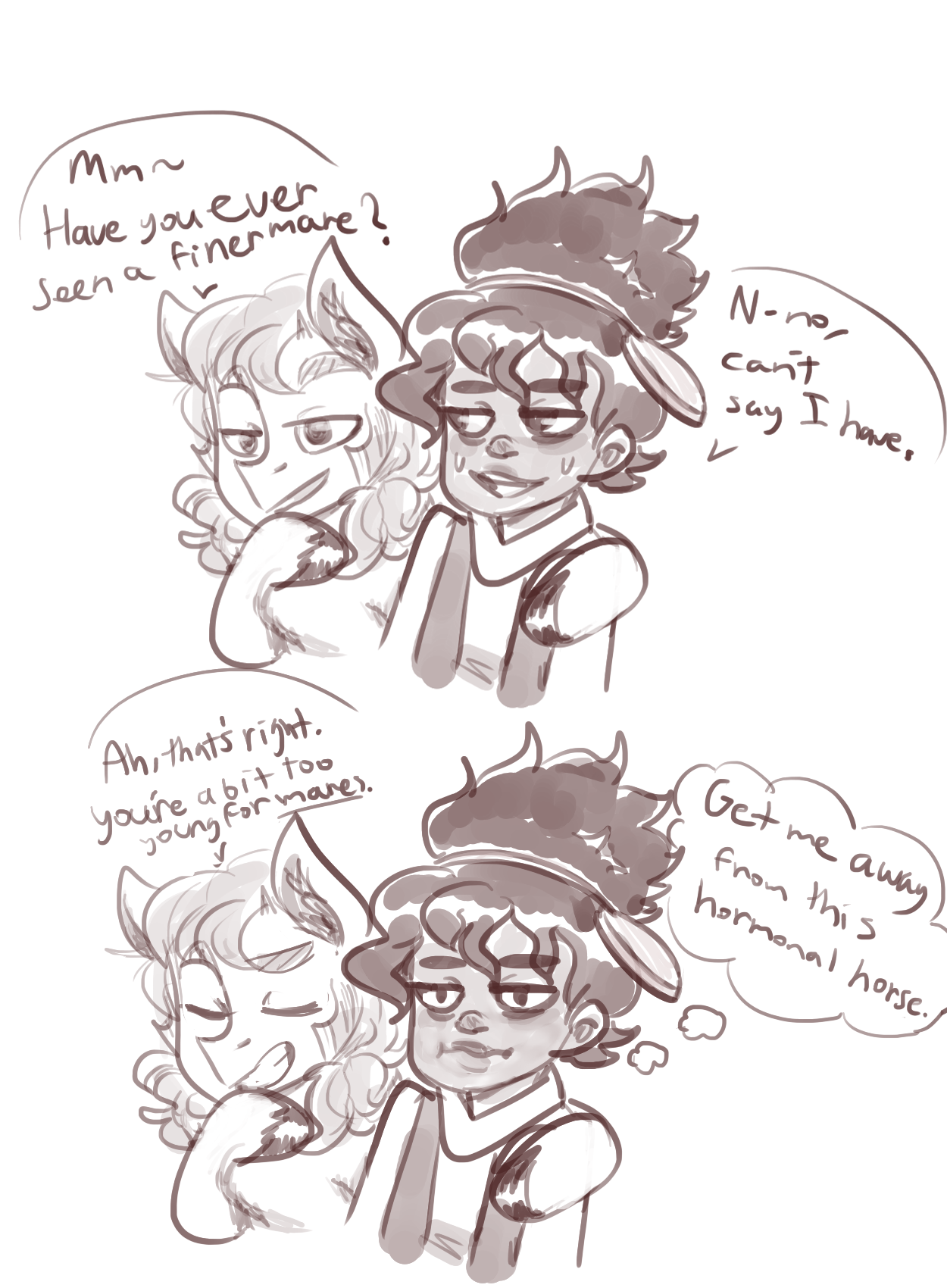 #2599673 - safe, artist:mimiporcellini, human, pony, boingo, comic, duo ...