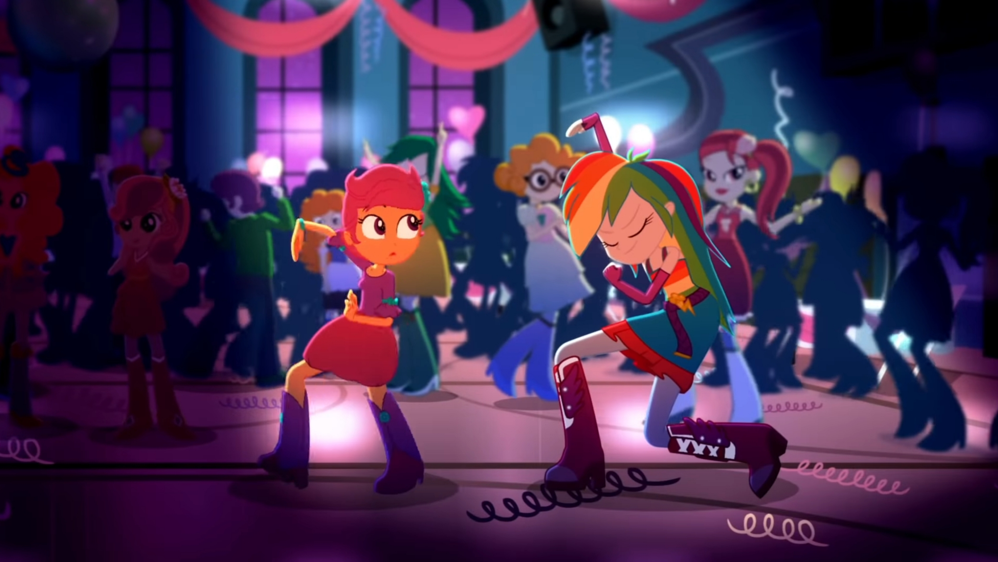 #2600942 - safe, screencap, pinkie pie, rainbow dash, scootaloo ...