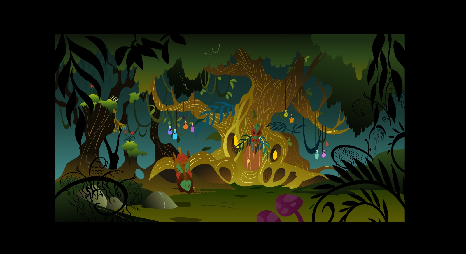 #2620740 - safe, artist:phil caesar, official, background, everfree forest, exterior, production ...