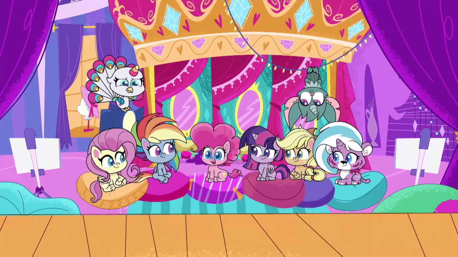 #2610536 - safe, screencap, applejack, echo (pony life), fluttershy ...