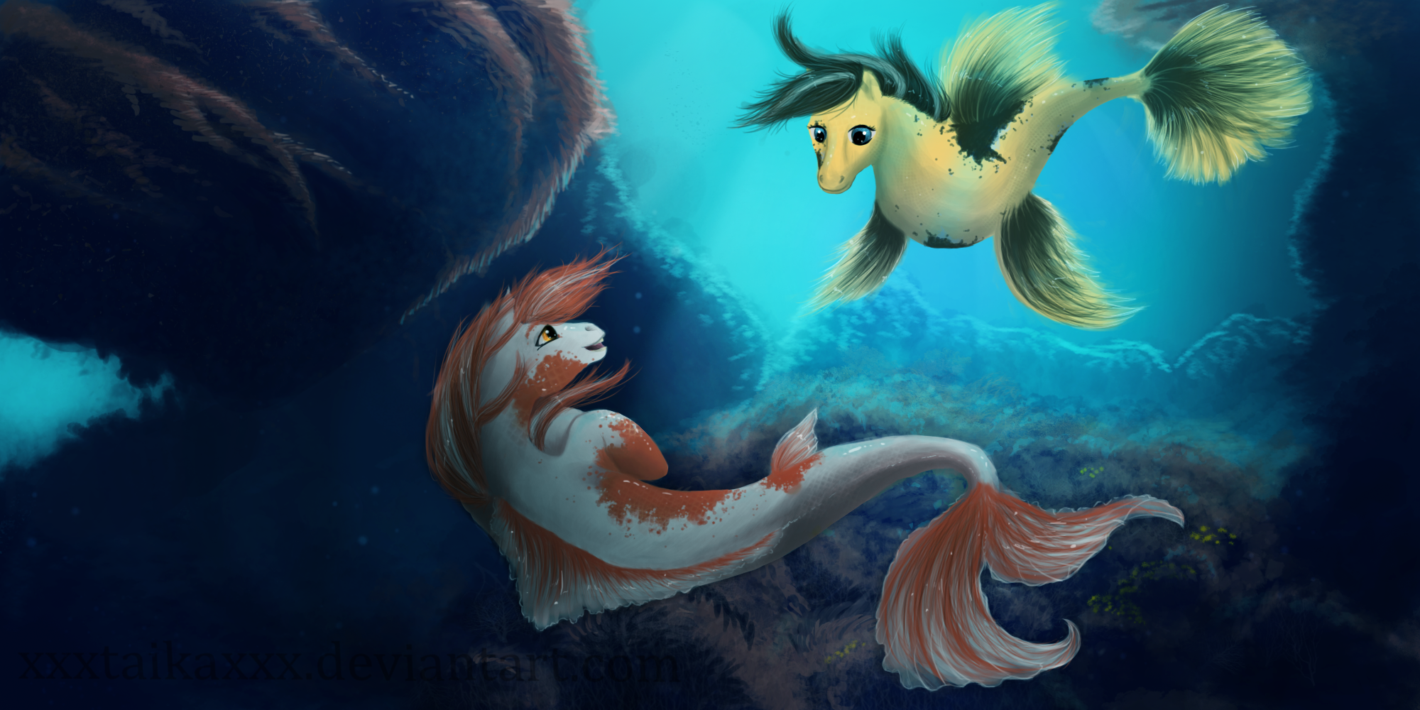 #2633862 - safe, artist:haridelle, oc, oc only, merpony, sea pony ...