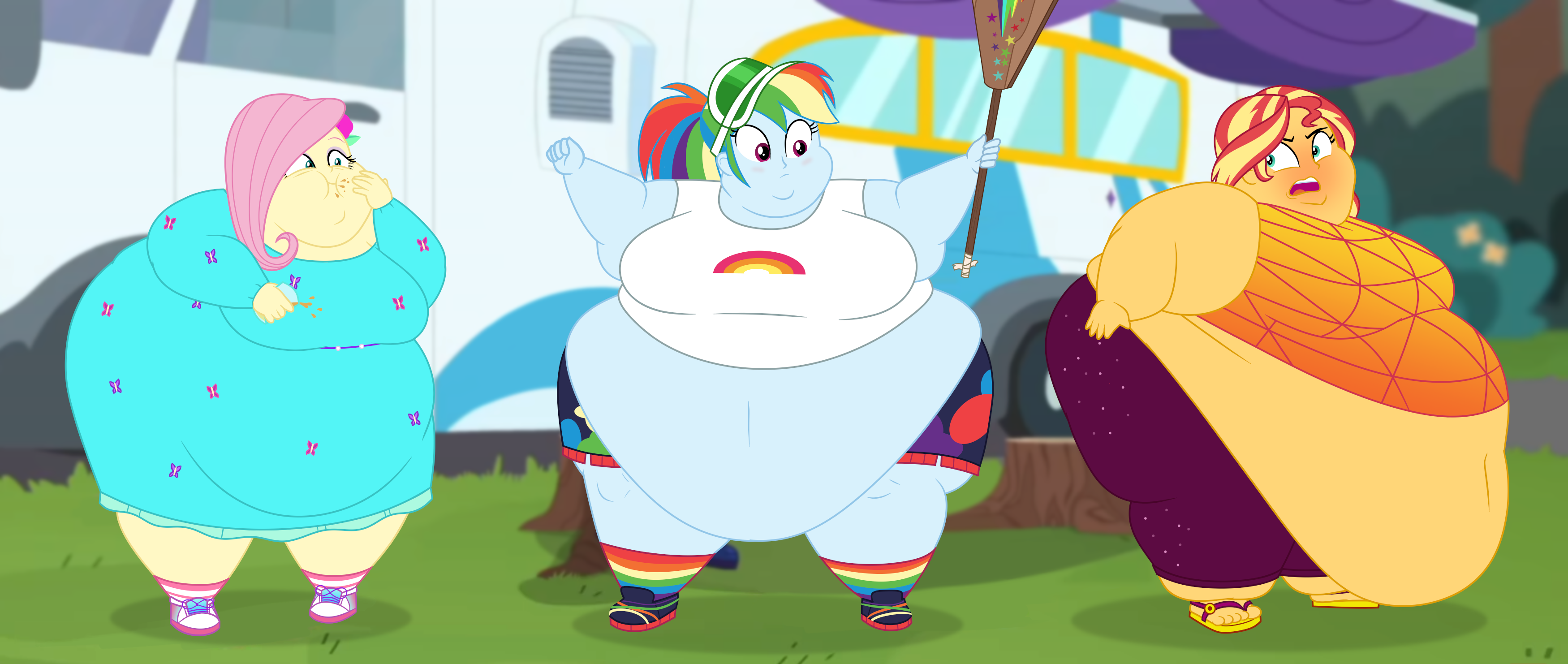 #2641809 - suggestive, artist:neongothic, fluttershy, rainbow dash ...