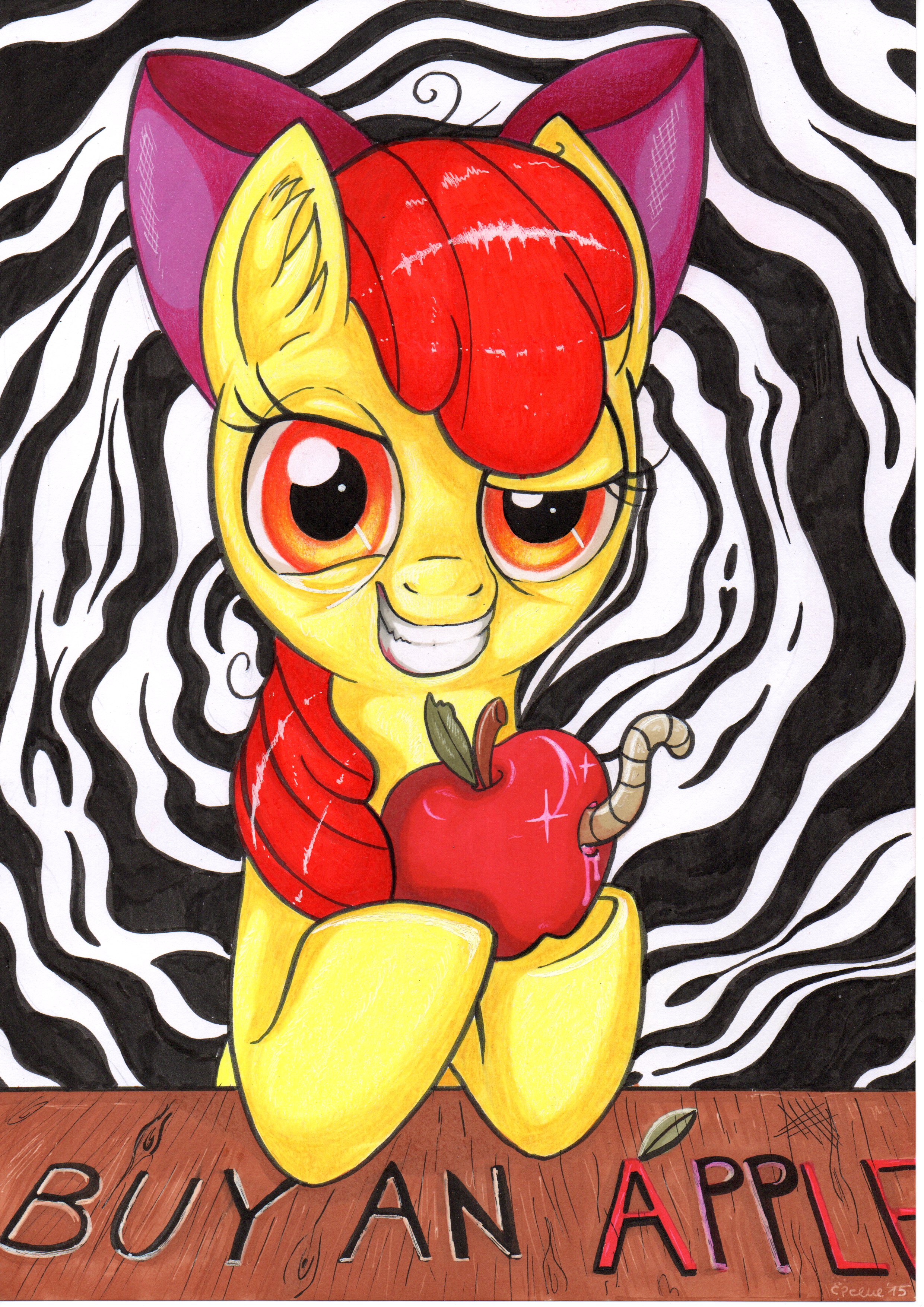 #2681506 - safe, artist:yellowrobin, apple bloom, earth pony, pony ...