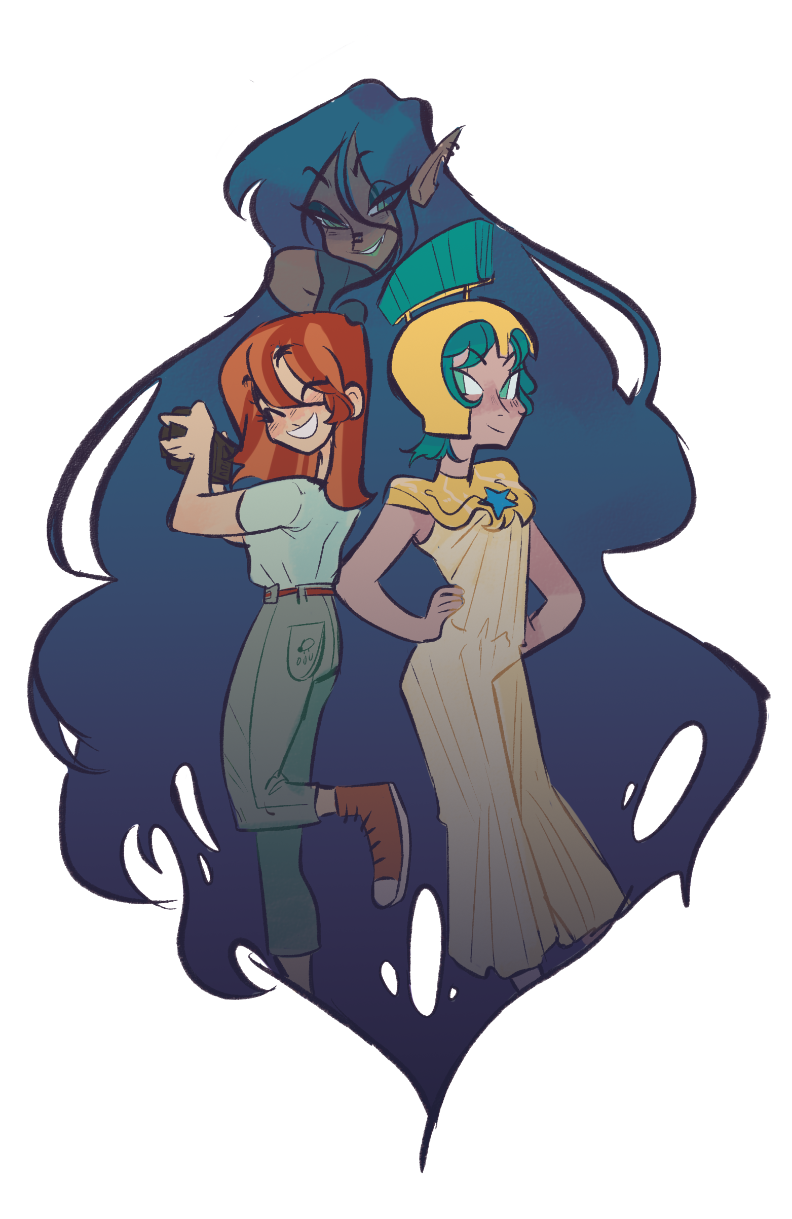 #2670874 - safe, artist:galaxiedream, crackle cosette, queen chrysalis ...