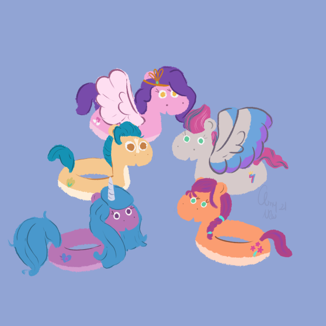 #2700226 - safe, artist:amynewblue, hitch trailblazer, izzy moonbow ...