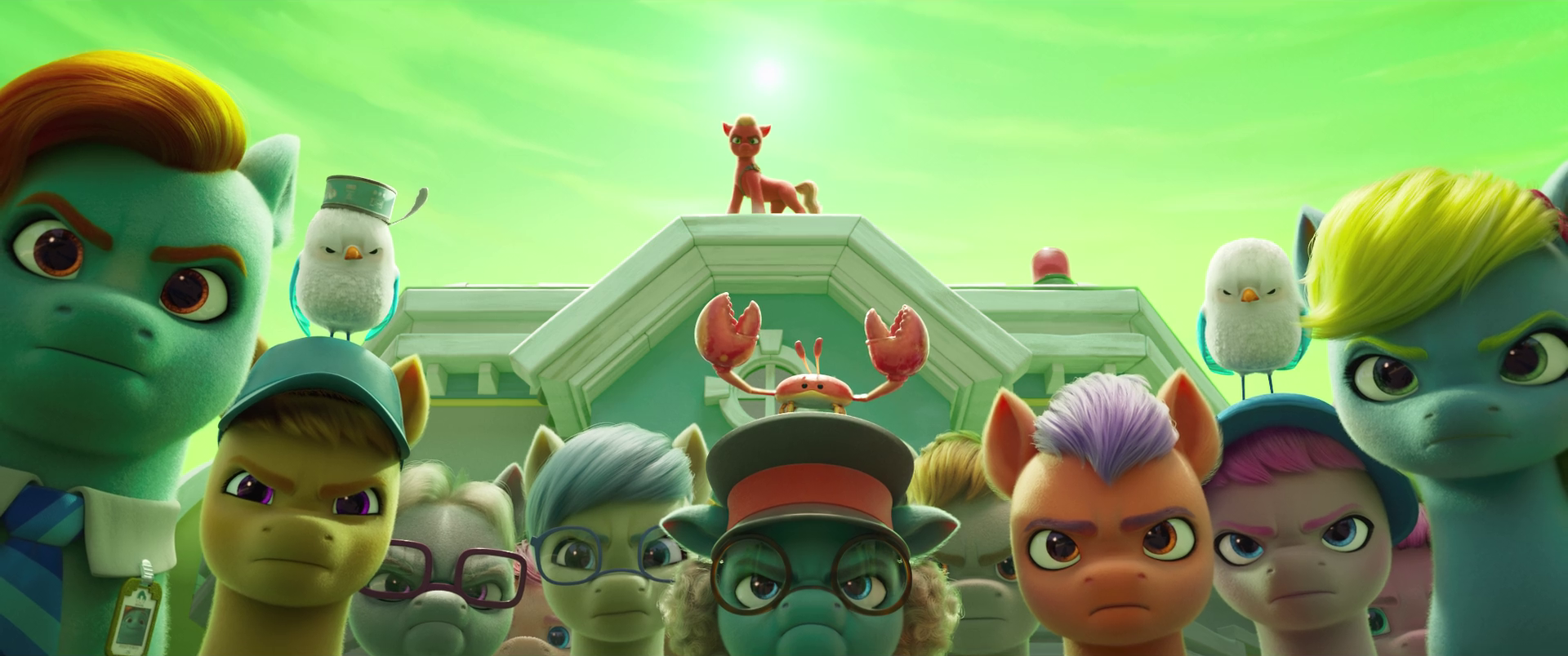 #2707423 - safe, screencap, sprout cloverleaf, toots (g5), bird, crab ...