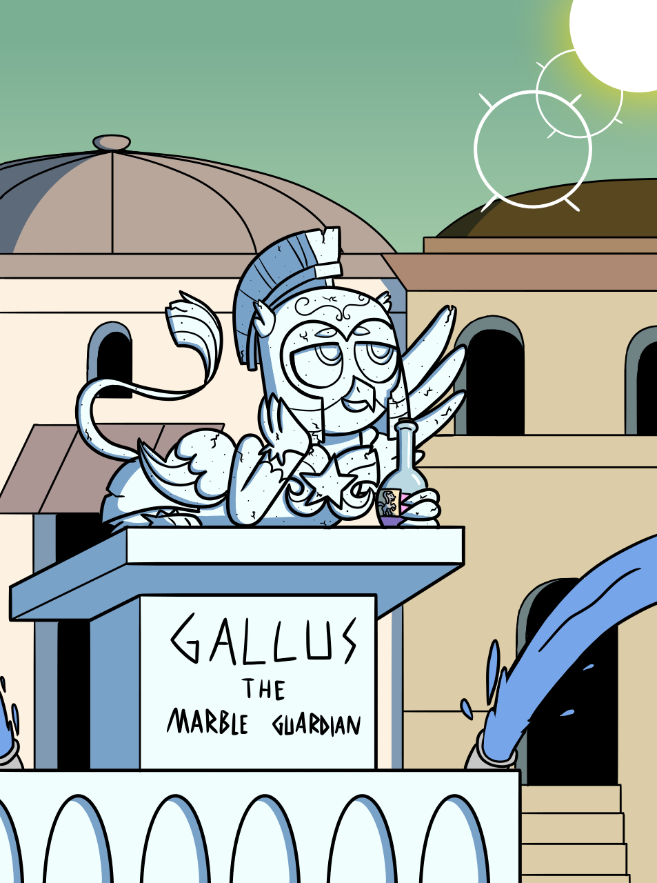 #2695466 - safe, artist:sergeant16bit, gallus, griffon, g4, my little ...