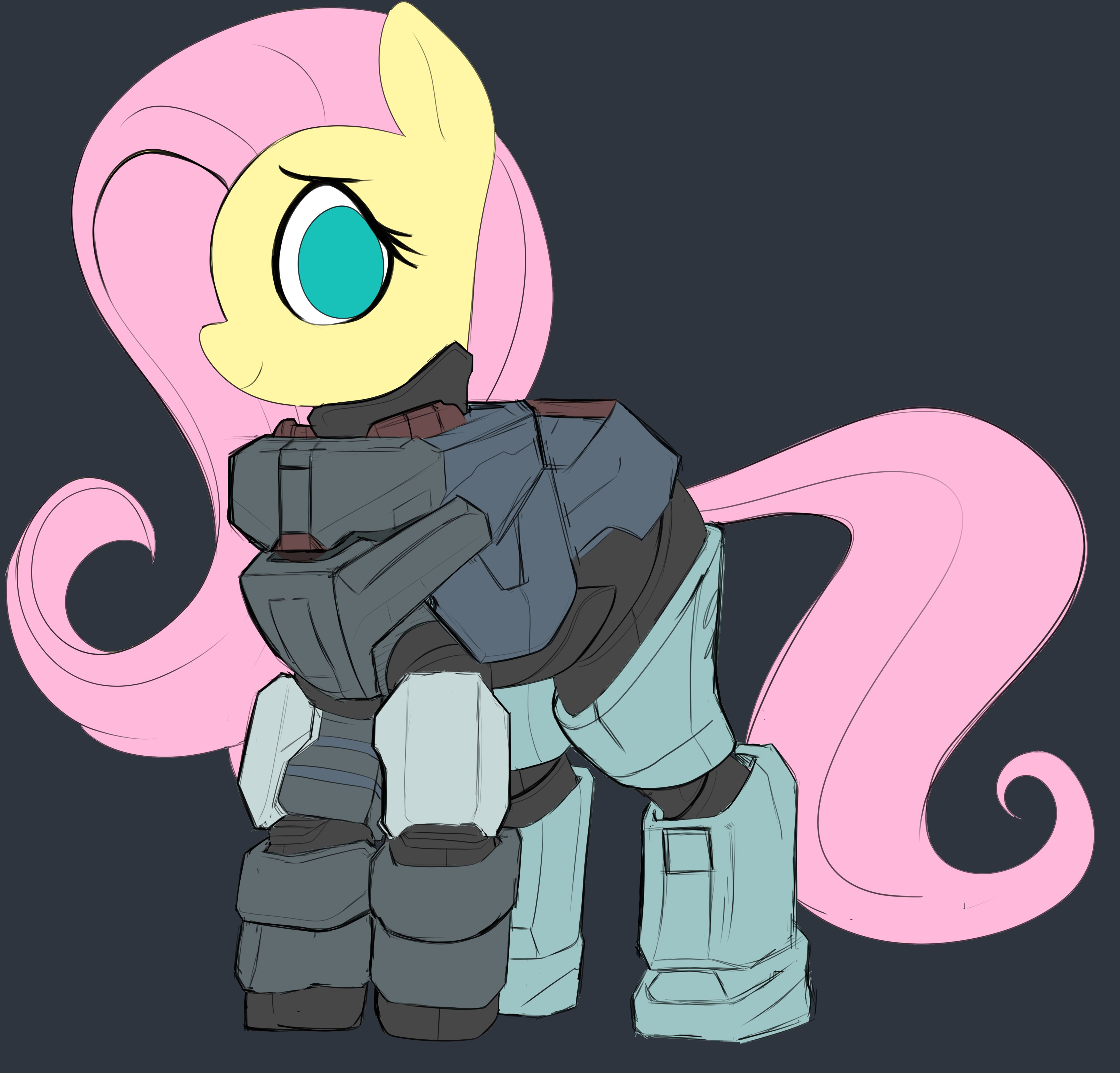 #2786965 - safe, alternate version, artist:_ton618_, fluttershy ...