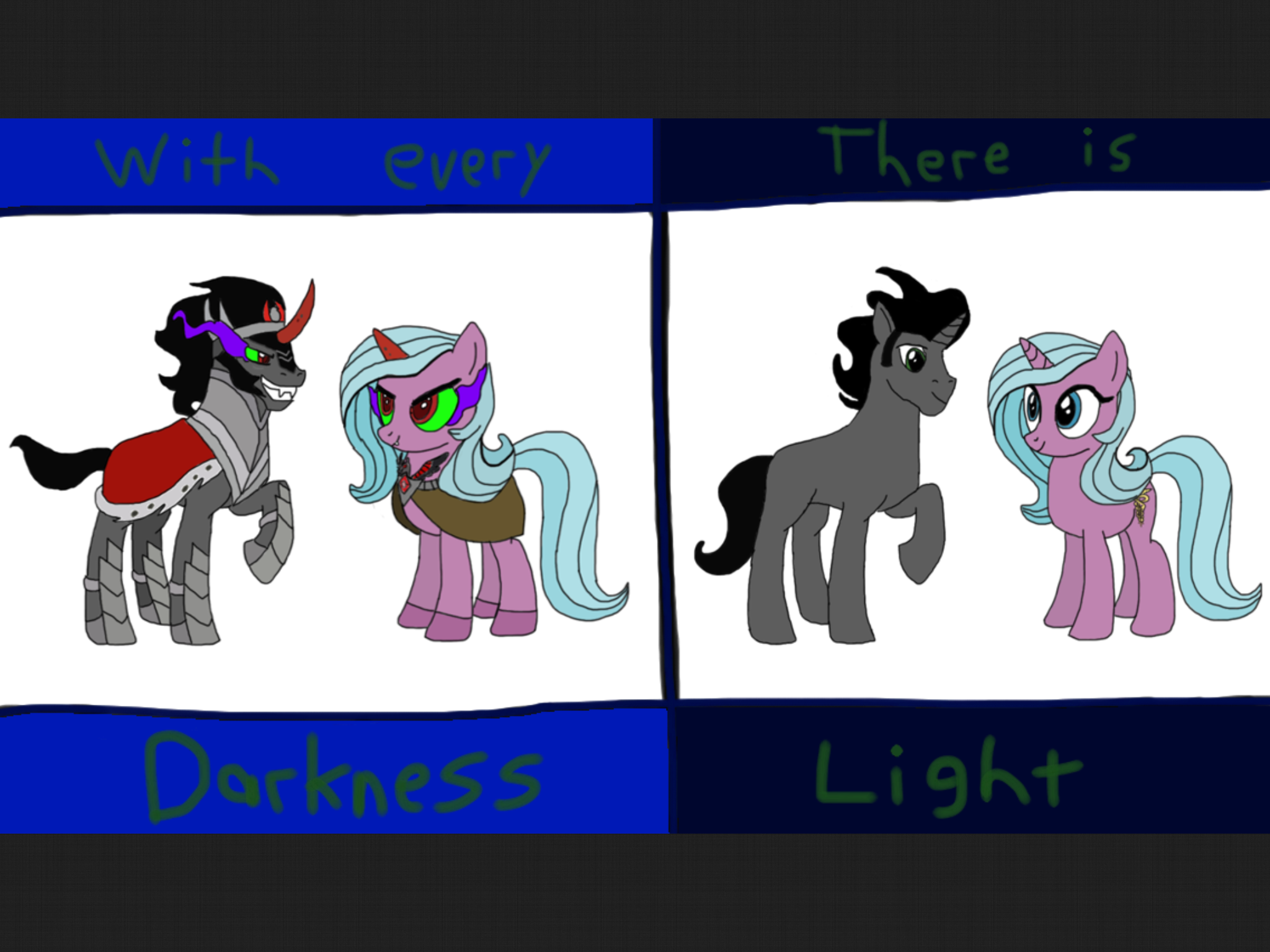 #2791017 - safe, artist:chanyhuman, king sombra, radiant hope, pony ...