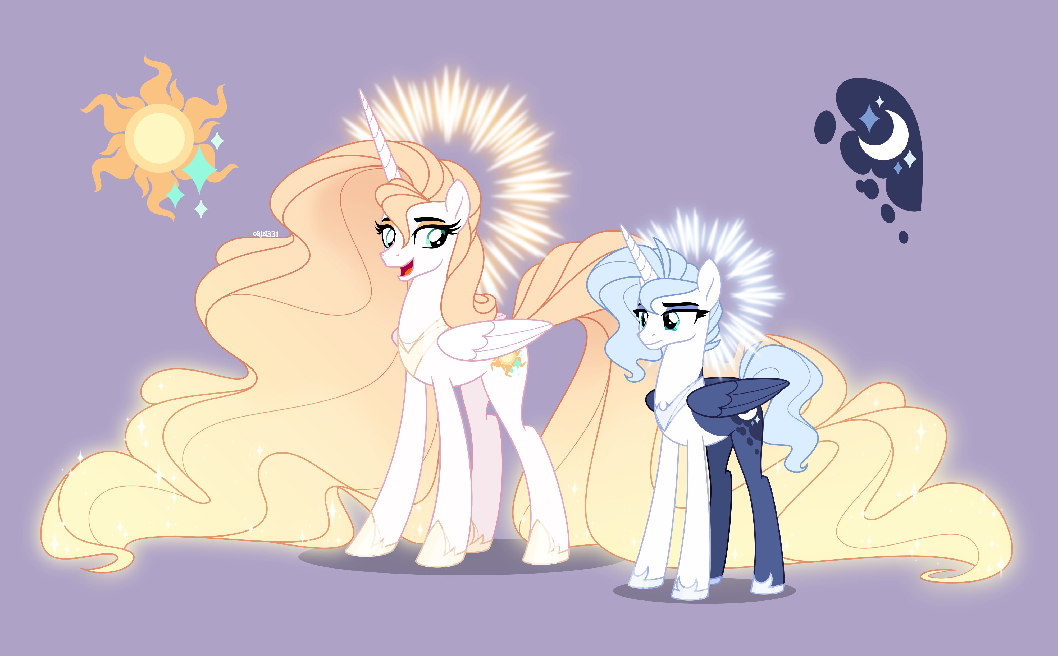 #2794889 - safe, artist:orin331, princess celestia, princess luna ...