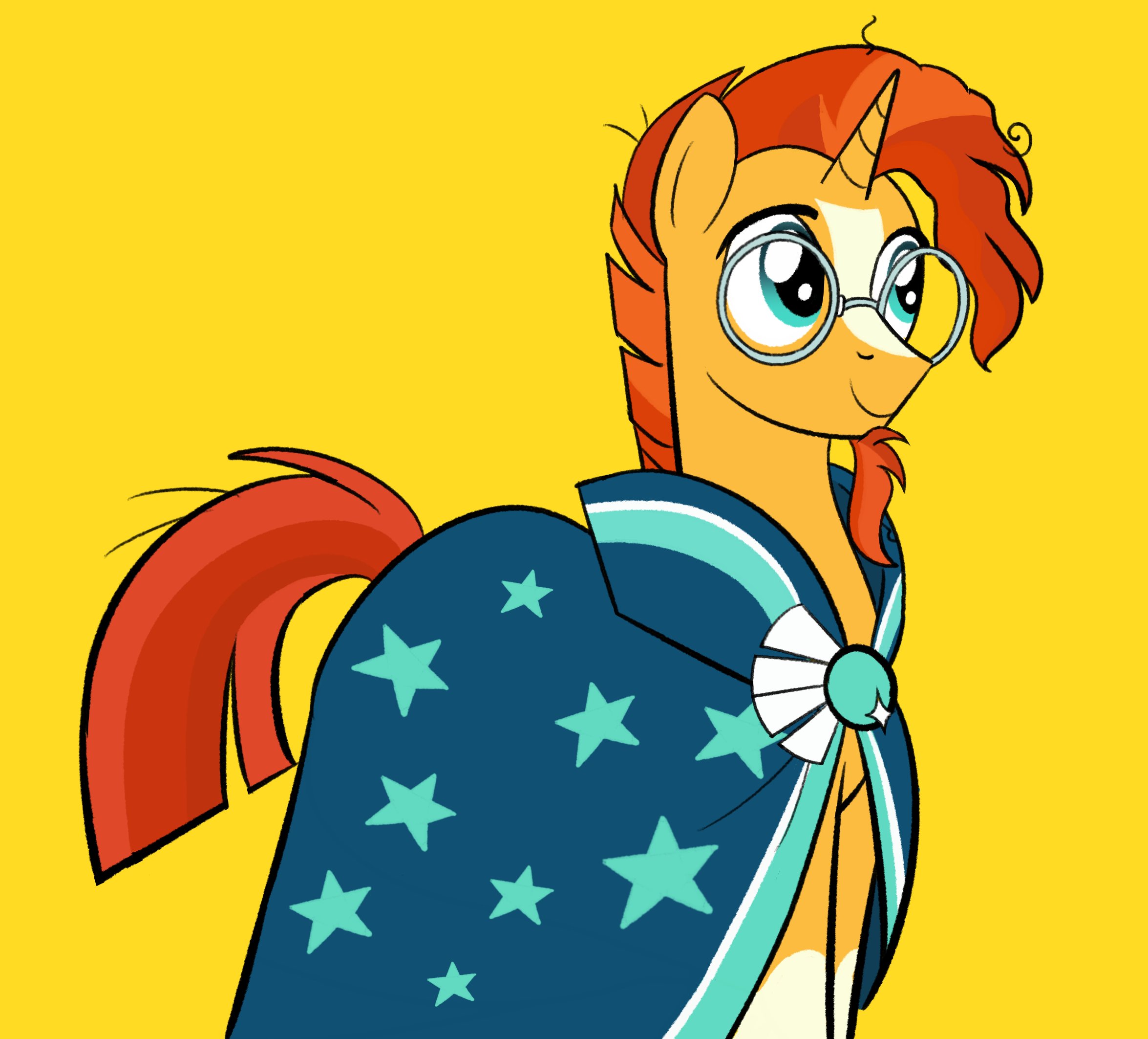 #2795808 - safe, artist:nonameorous, sunburst, pony, unicorn, cloak ...
