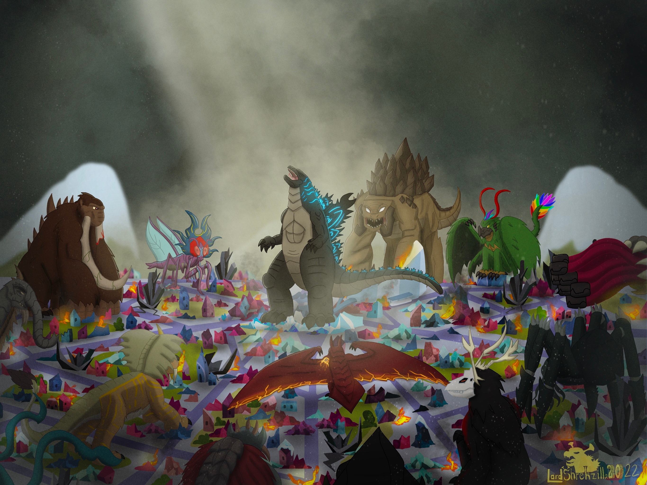 #2796426 - safe, artist:lordshrekzilla20, kaiju, quetzalcoatl, fanfic ...