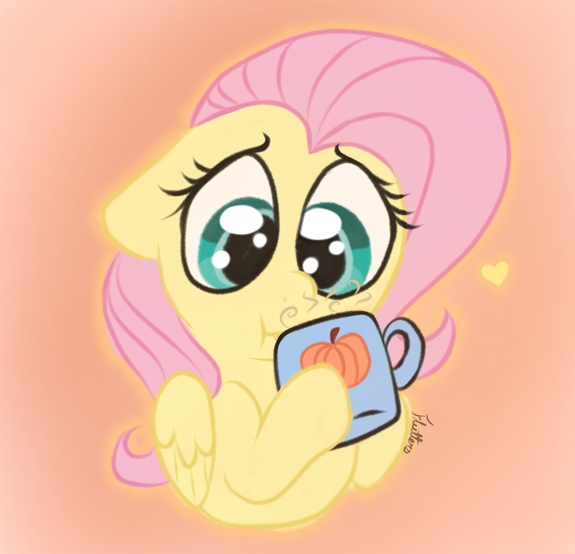 #2964927 - safe, artist:flutterbug18, fluttershy, pegasus, pony, g4, :t ...