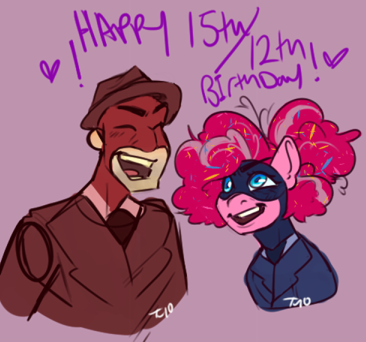 #2966108 - safe, artist:tyotheartist1, pinkie pie, g4, blu spy, happy ...