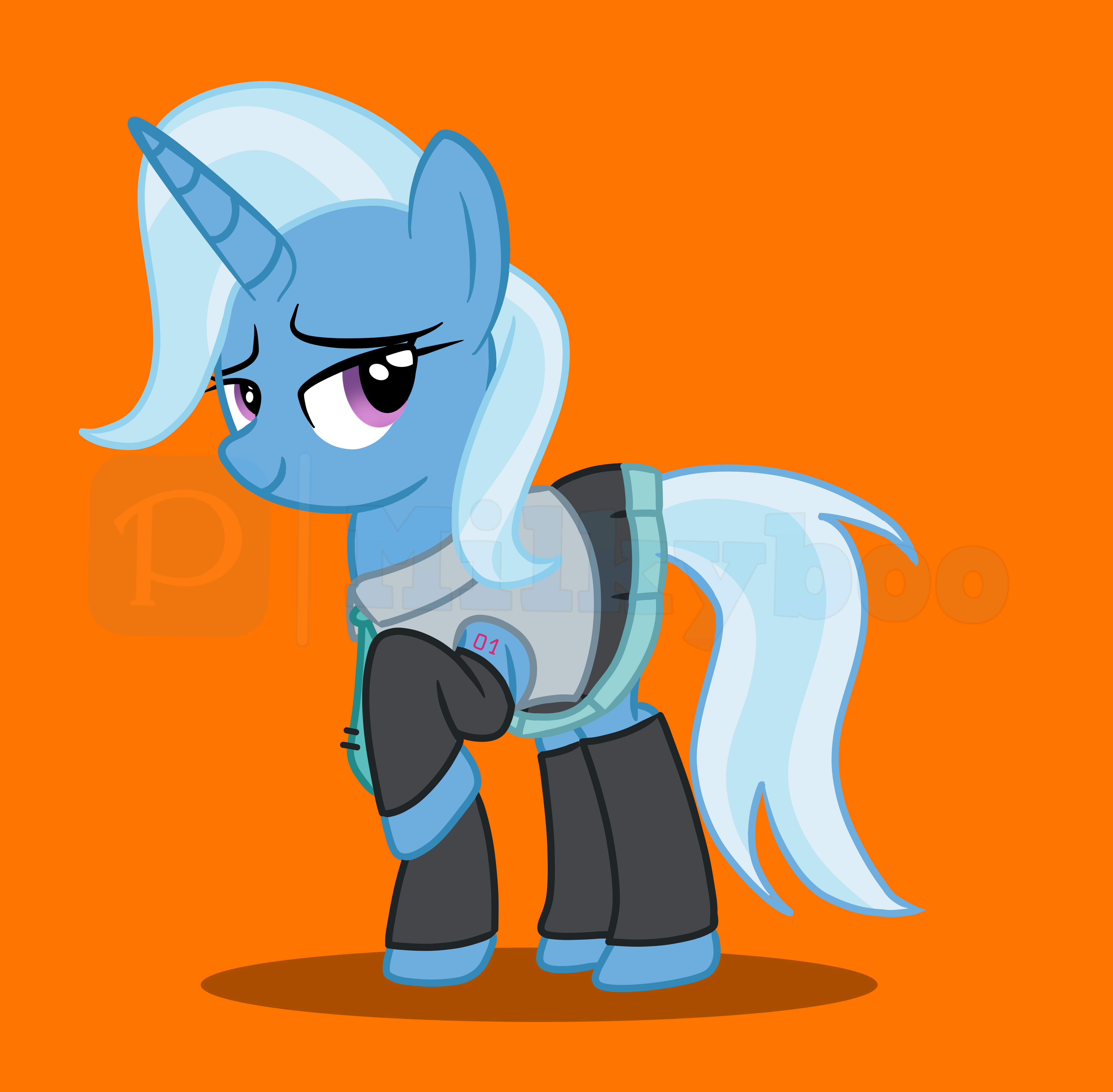 #2966119 - safe, artist:milkyboo898, trixie, pony, unicorn, g4, anime ...