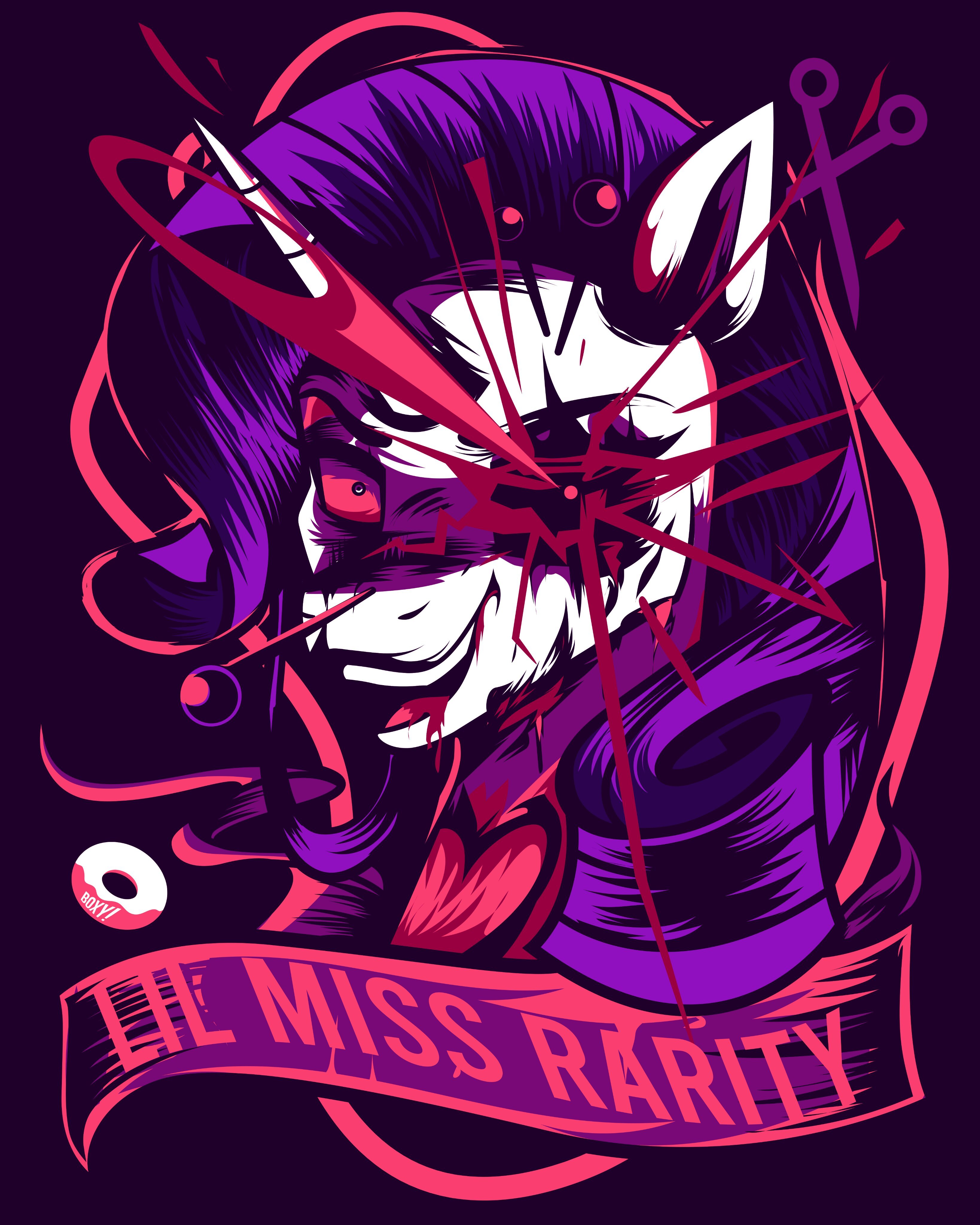 #2966374 - semi-grimdark, artist:poxy_boxy, rarity, pony, unicorn ...