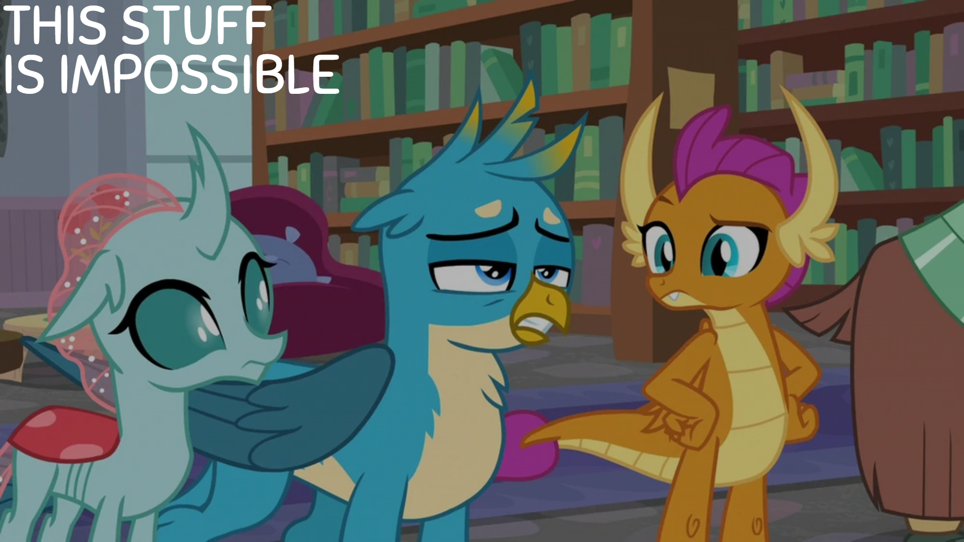 #2966571 - safe, edit, edited screencap, editor:quoterific, screencap, gallus, ocellus, smolder ...