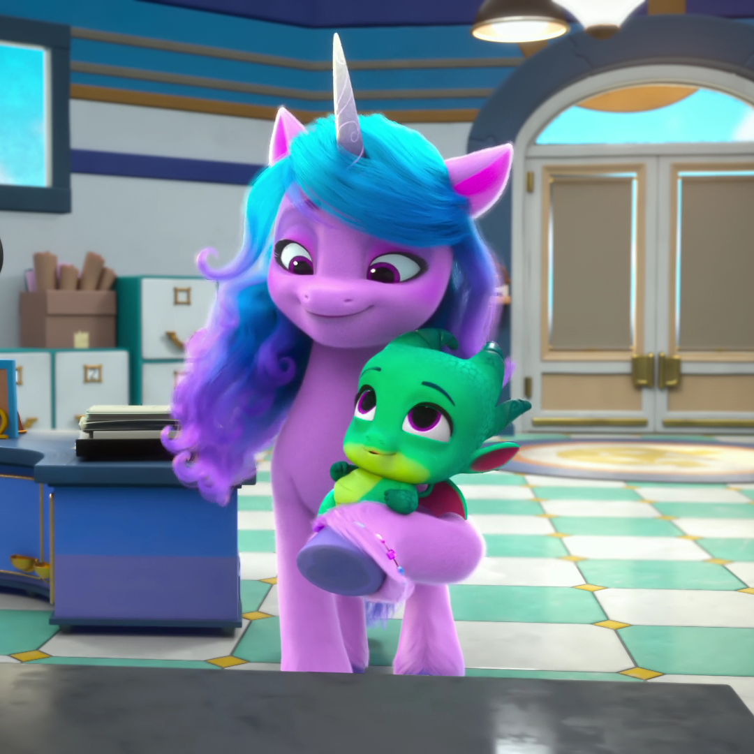 #2967423 - safe, screencap, izzy moonbow, sparky sparkeroni, dragon ...