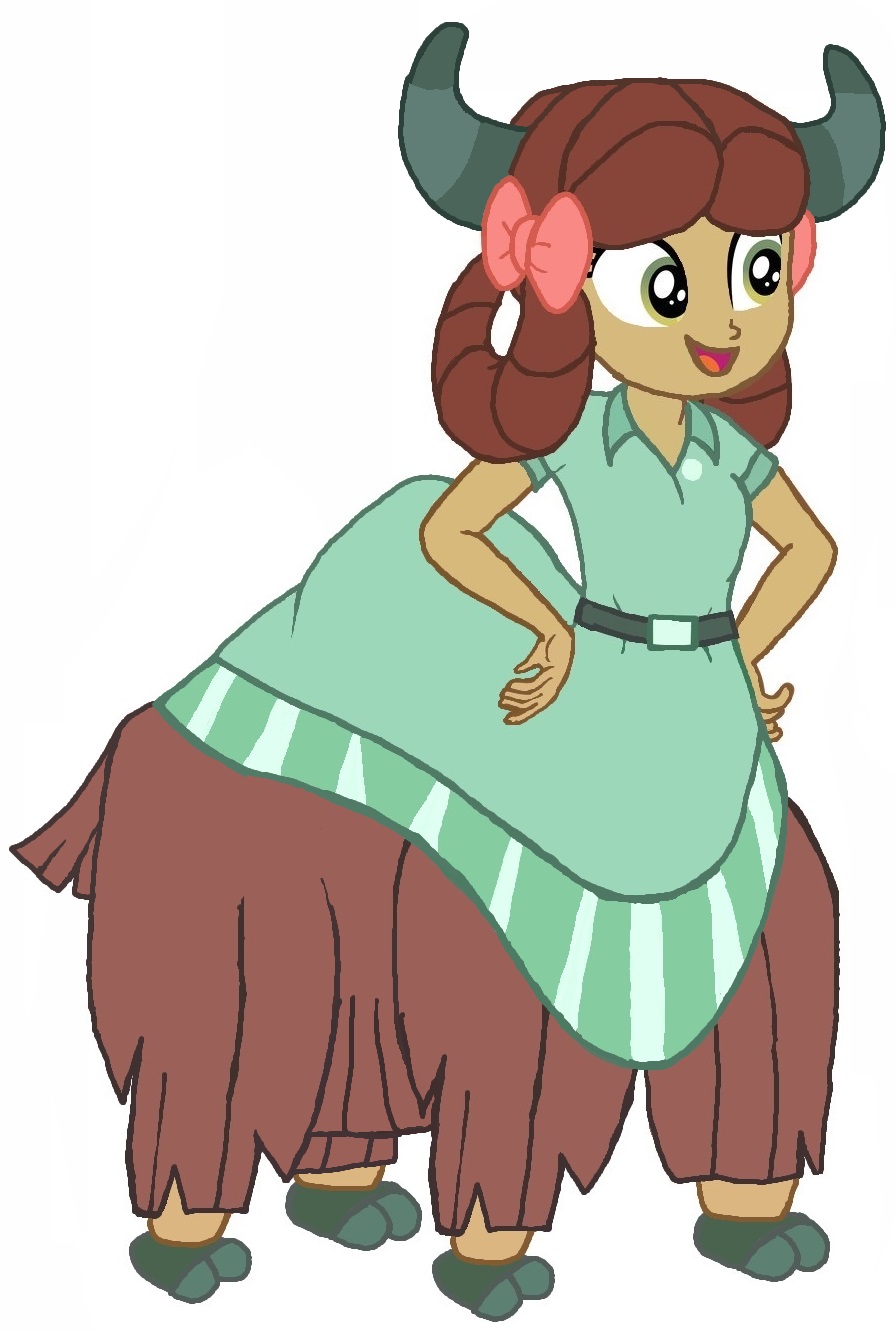 #2967779 - safe, artist:qjosh, yona, human, yak, taur, equestria girls ...