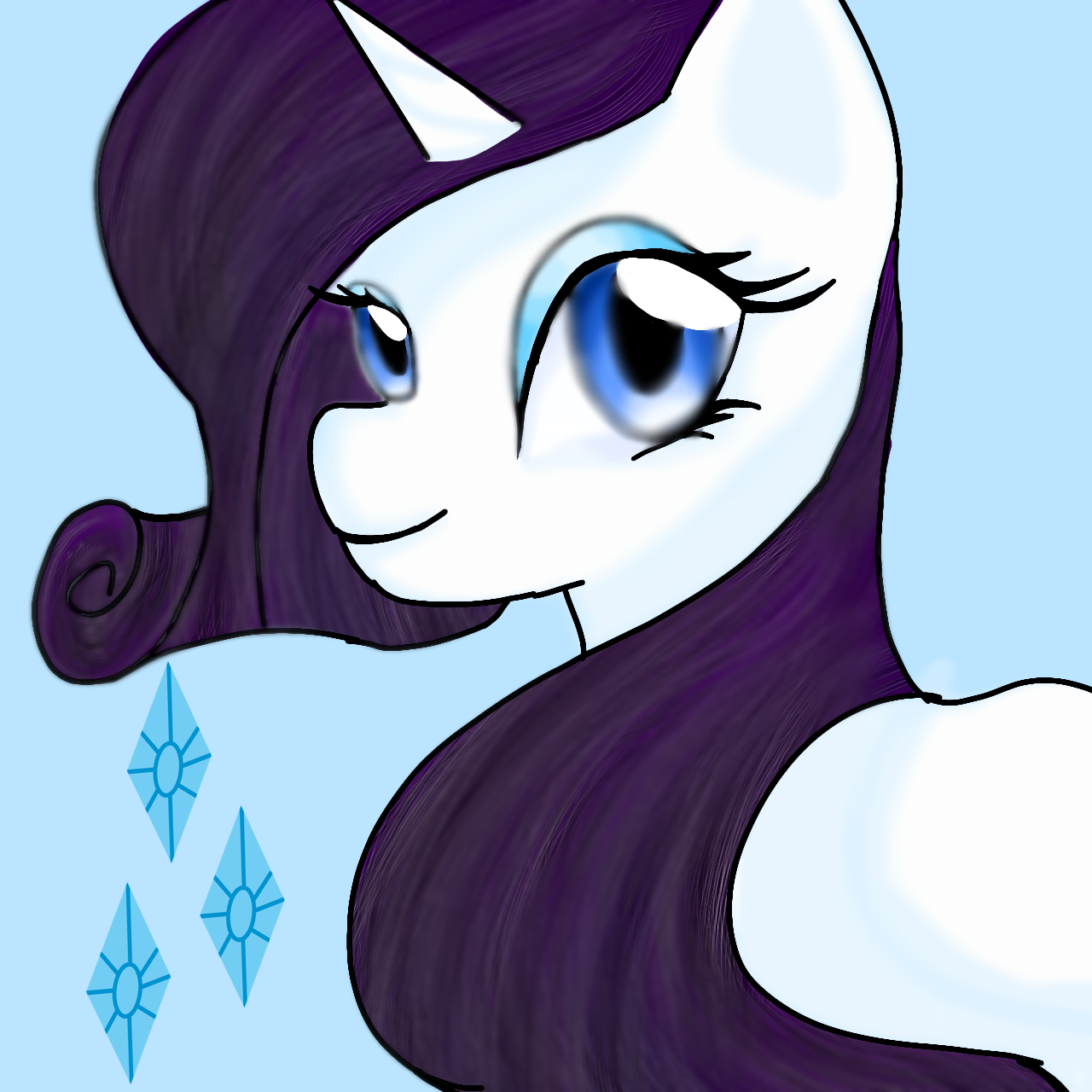 #2968188 - safe, rarity, g4, digital art, ibispaint x, solo - Derpibooru