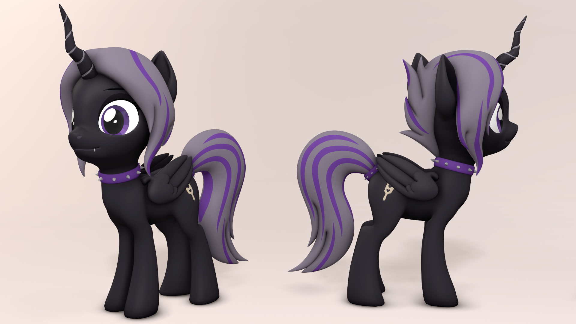 #2969371 - safe, artist:whiteskypony, oc, oc:minx, alicorn, pony, 3d ...