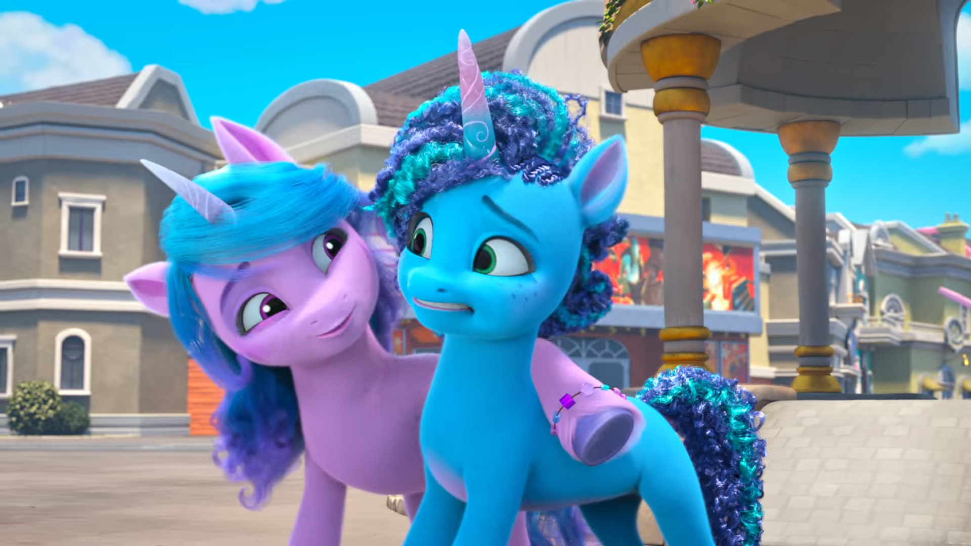 #2958786 - safe, screencap, izzy moonbow, misty brightdawn, pony, unicorn, g5, my little pony ...