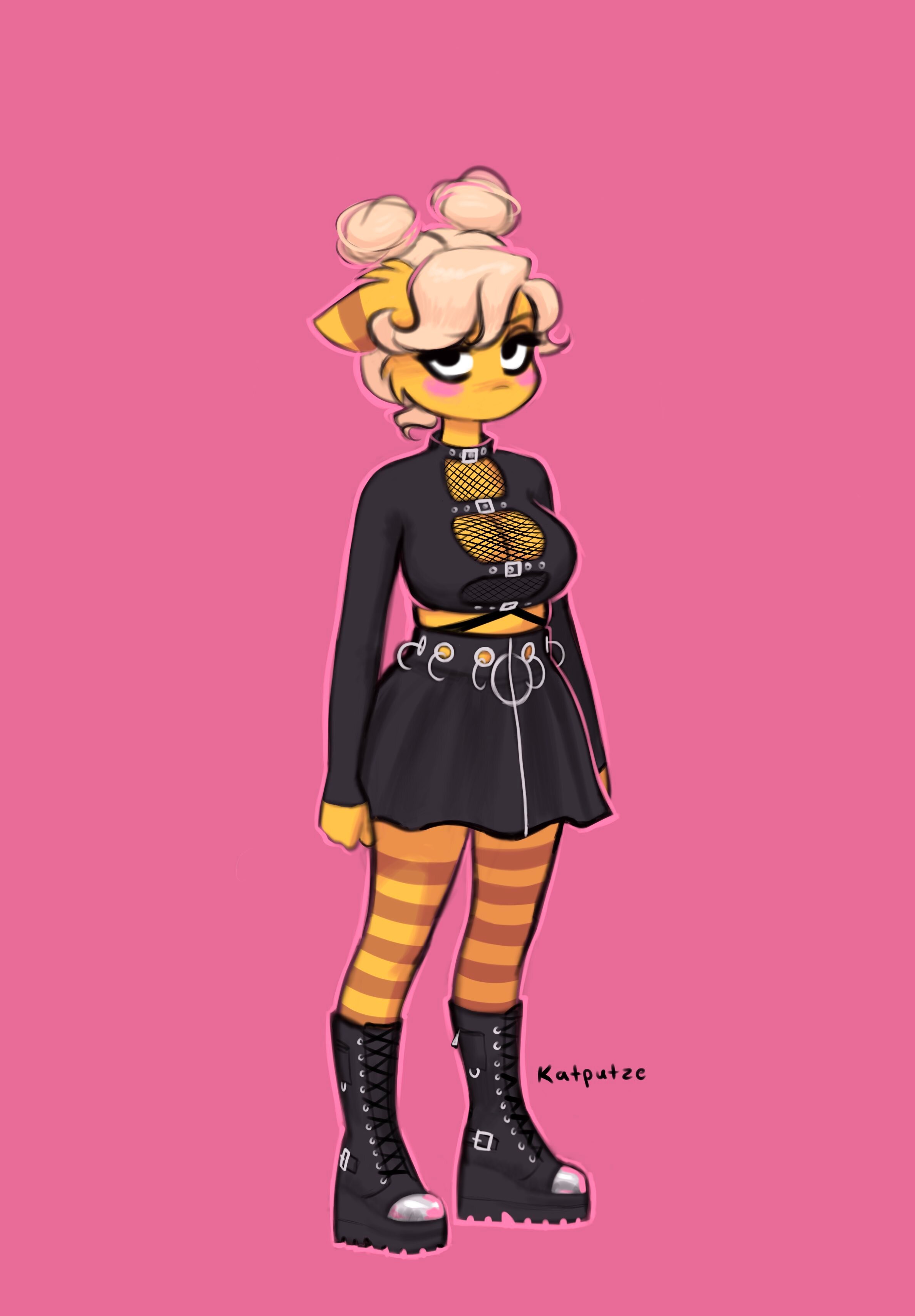 #2970476 - safe, artist:katputze, oc, oc only, oc:bee, bee pony ...